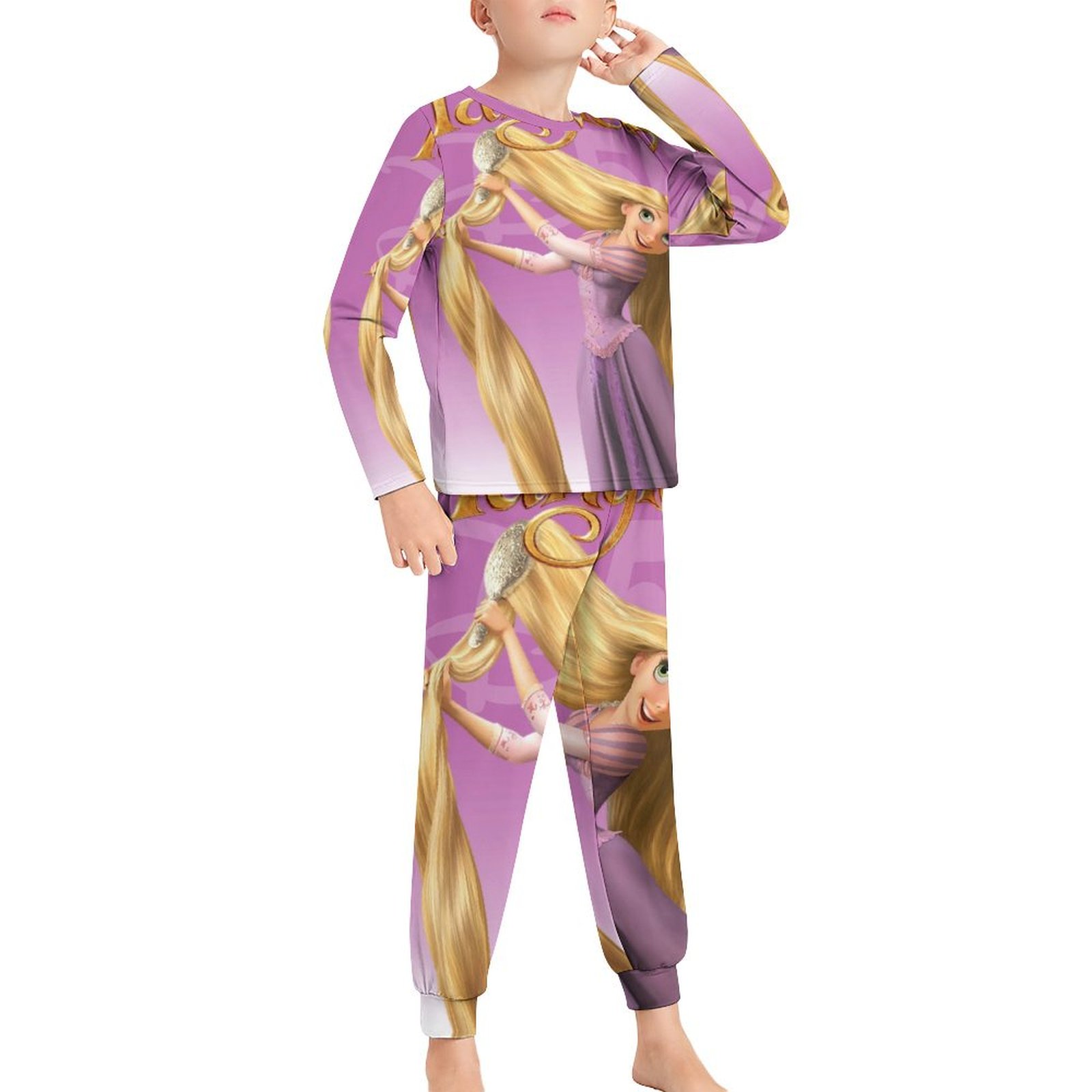 Rapunzel Tangled Little Big Boys Girls Pajamas Set Long Sleeve Kids PJs ...