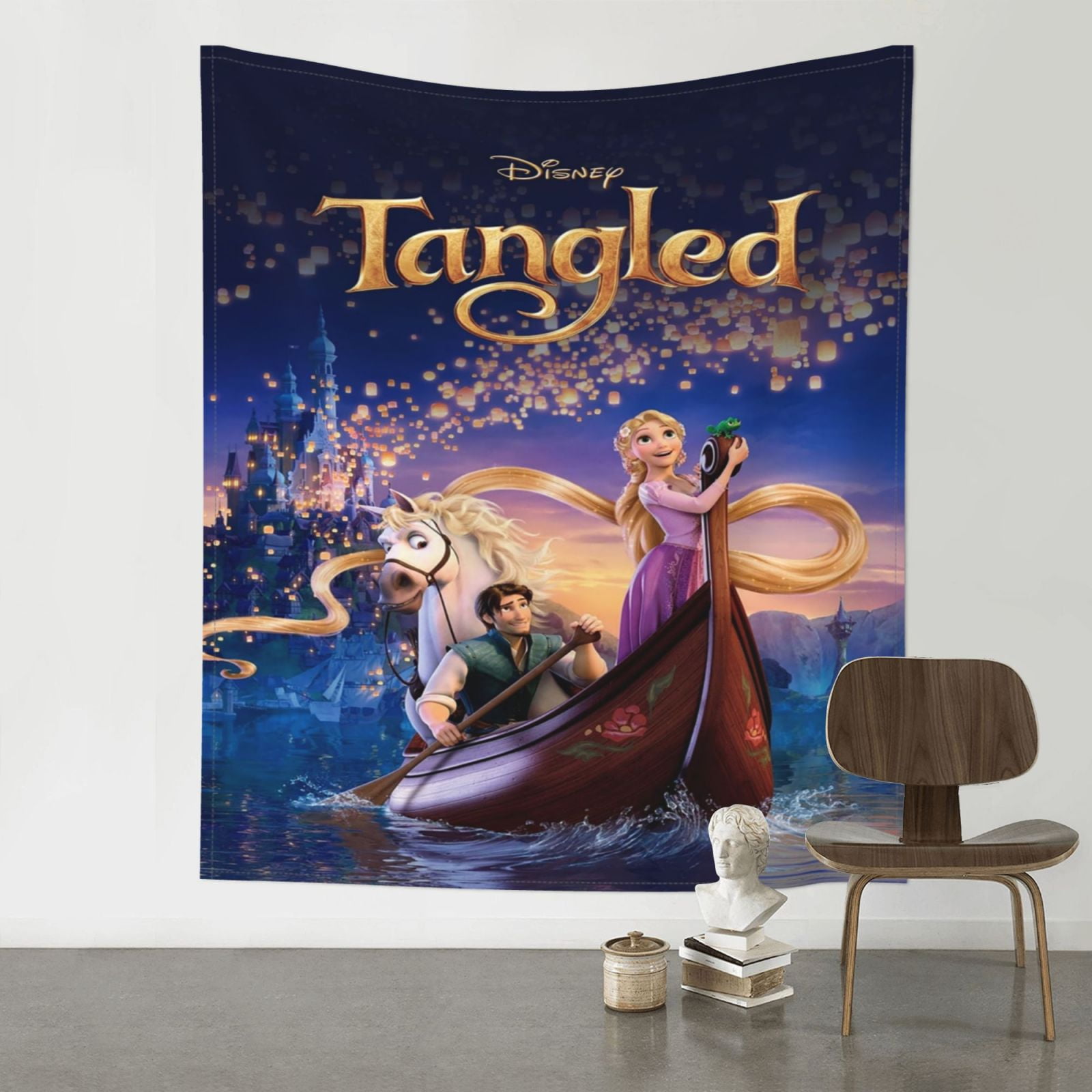 Rapunzel Tangled Wall Tapestry Cartoon Poster Wall Hanging Tapestry For ...