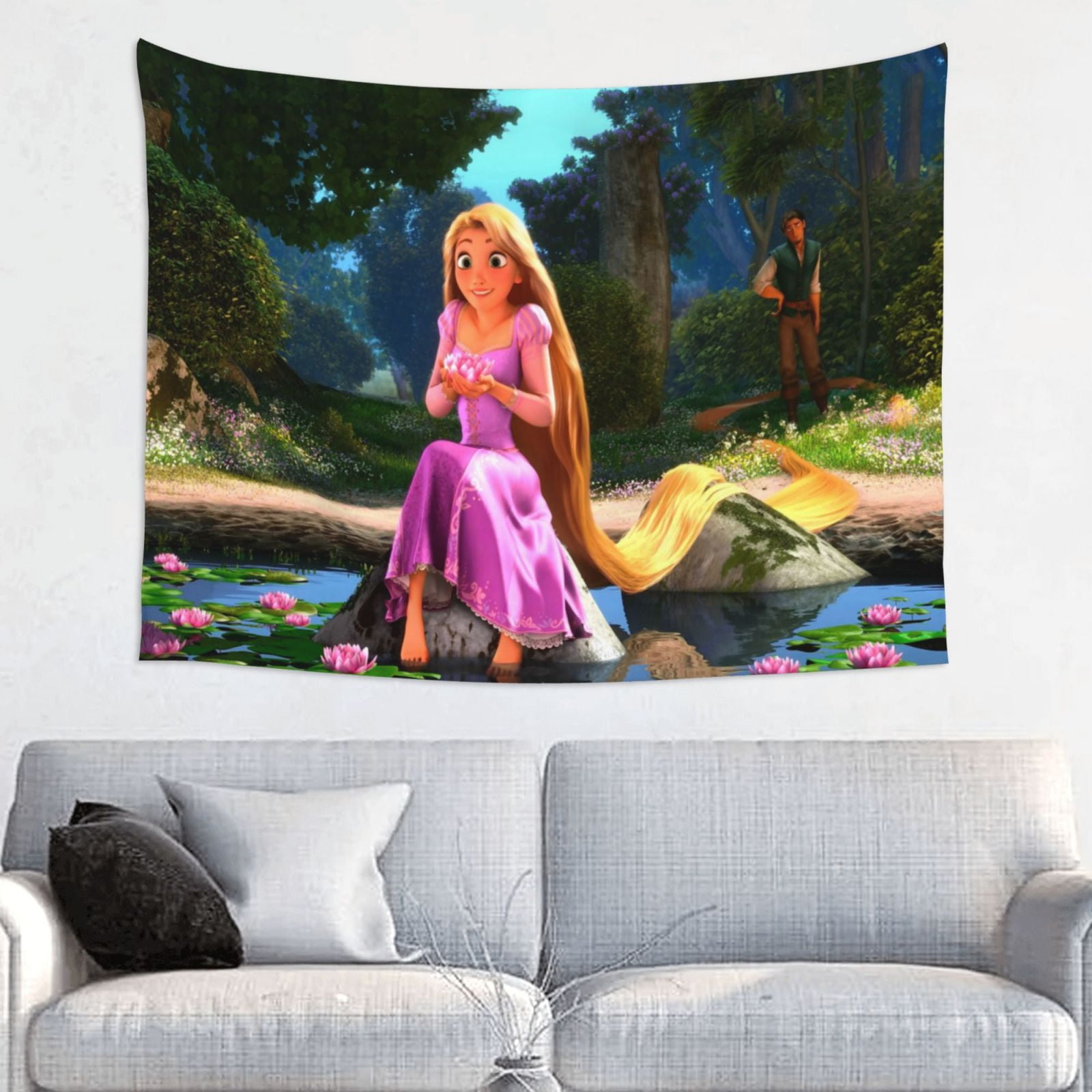 Rapunz-e Tapestry Anime Poster Large Background Wall Art Bedroom Wall ...