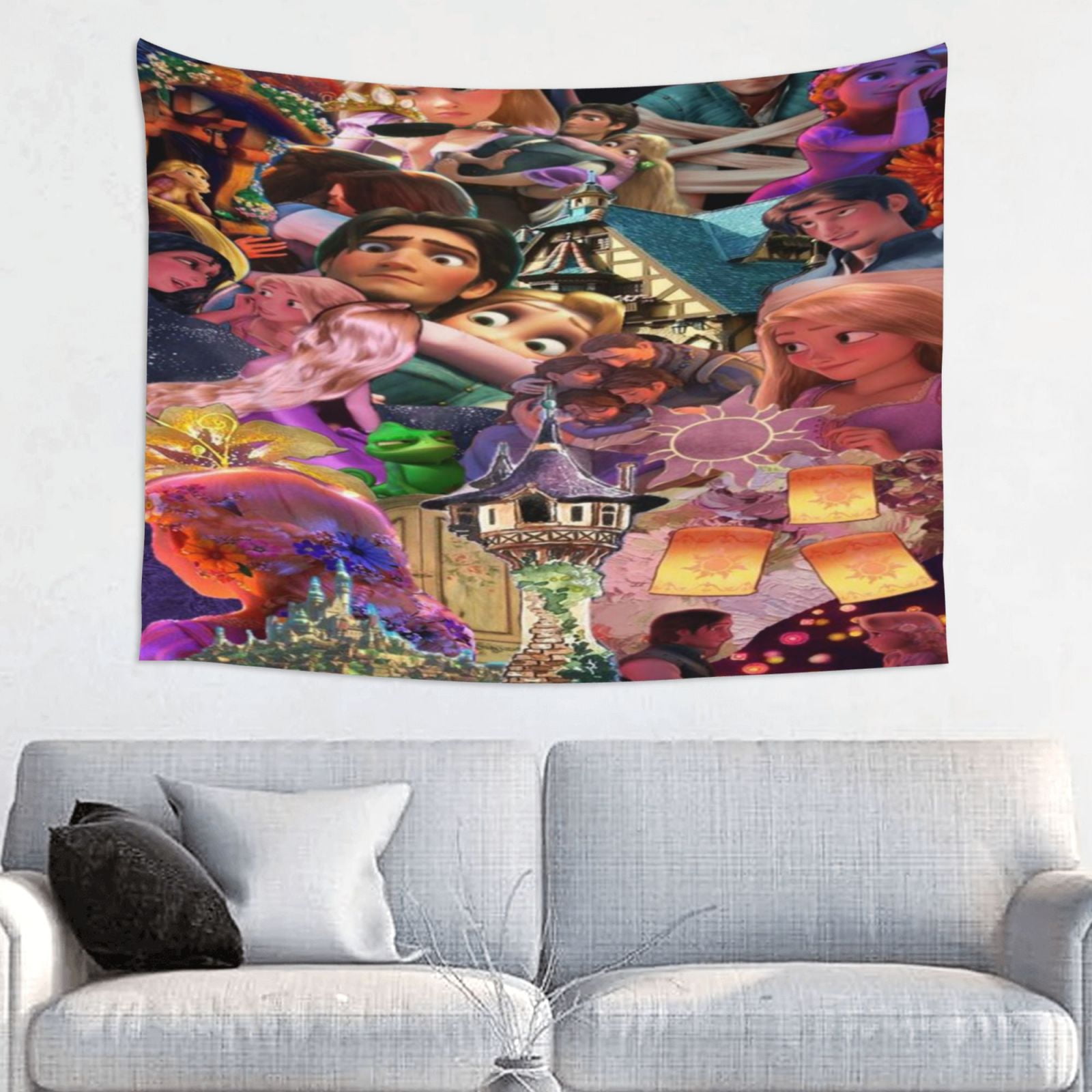 Rapunz-e Tapestry Anime Poster Large Background Wall Art Bedroom Wall ...
