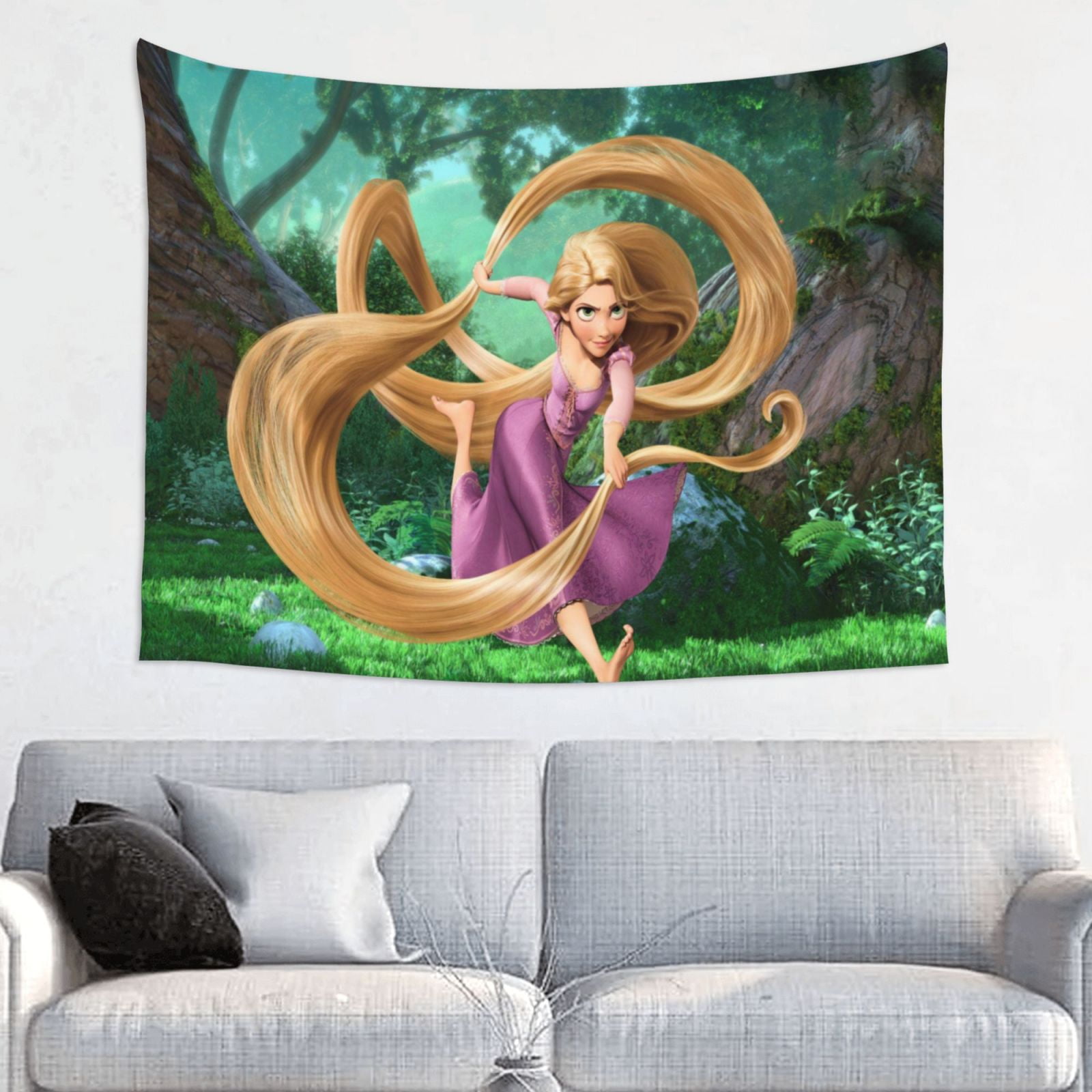 Rapunz-e Tapestry Anime Poster Large Background Wall Art Bedroom Wall ...