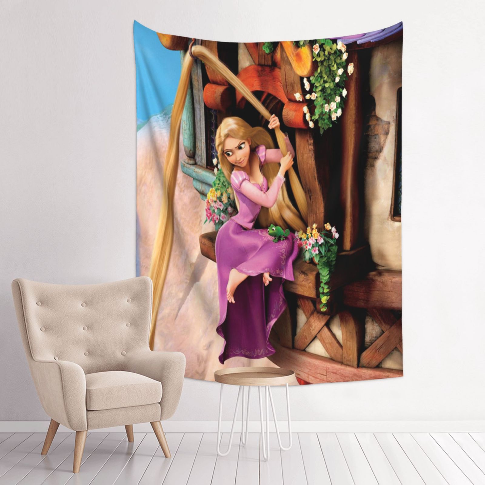 Rapunz-e Tapestry Anime Poster Large Background Wall Art Bedroom Wall ...