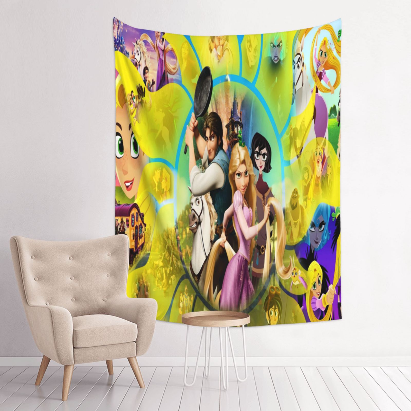 Rapunz-e Tapestry Anime Poster Large Background Wall Art Bedroom Wall ...