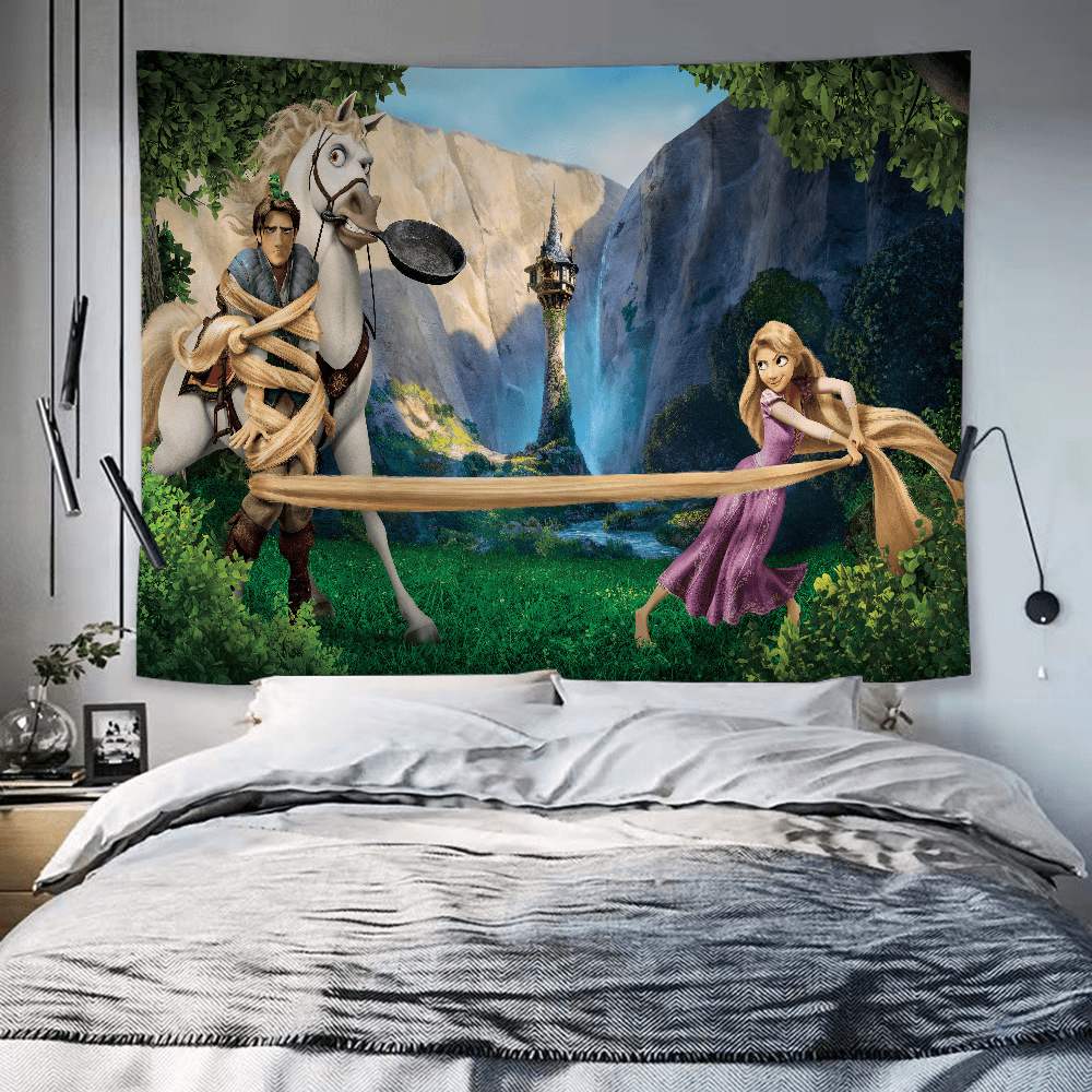 Rapunzels Happy Birthday Backdrop Rapunzels Banner Poster for Rapunzels ...