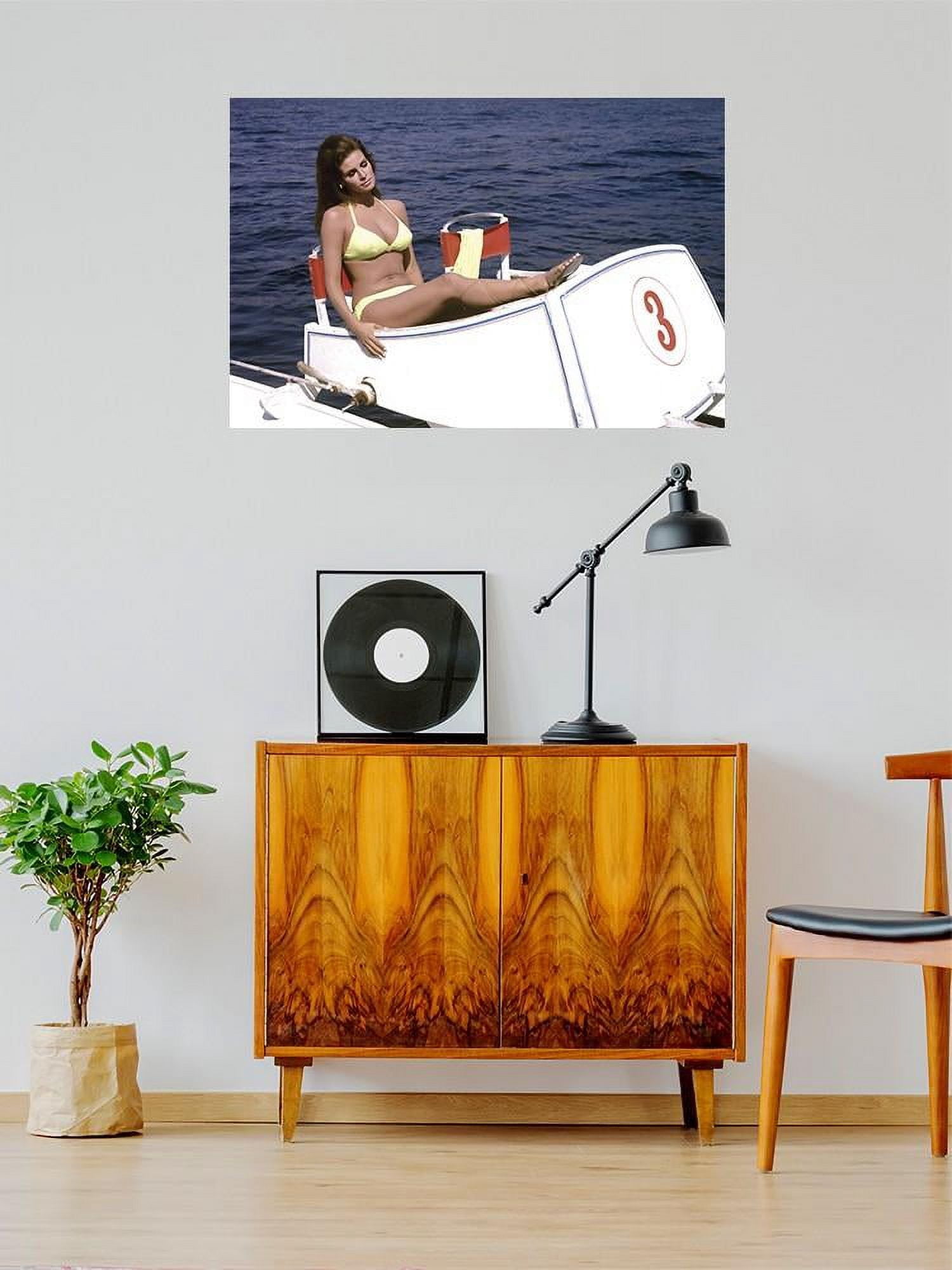 Raquel Welch On A Boat Poster - Image by Shutterstock - Walmart.com