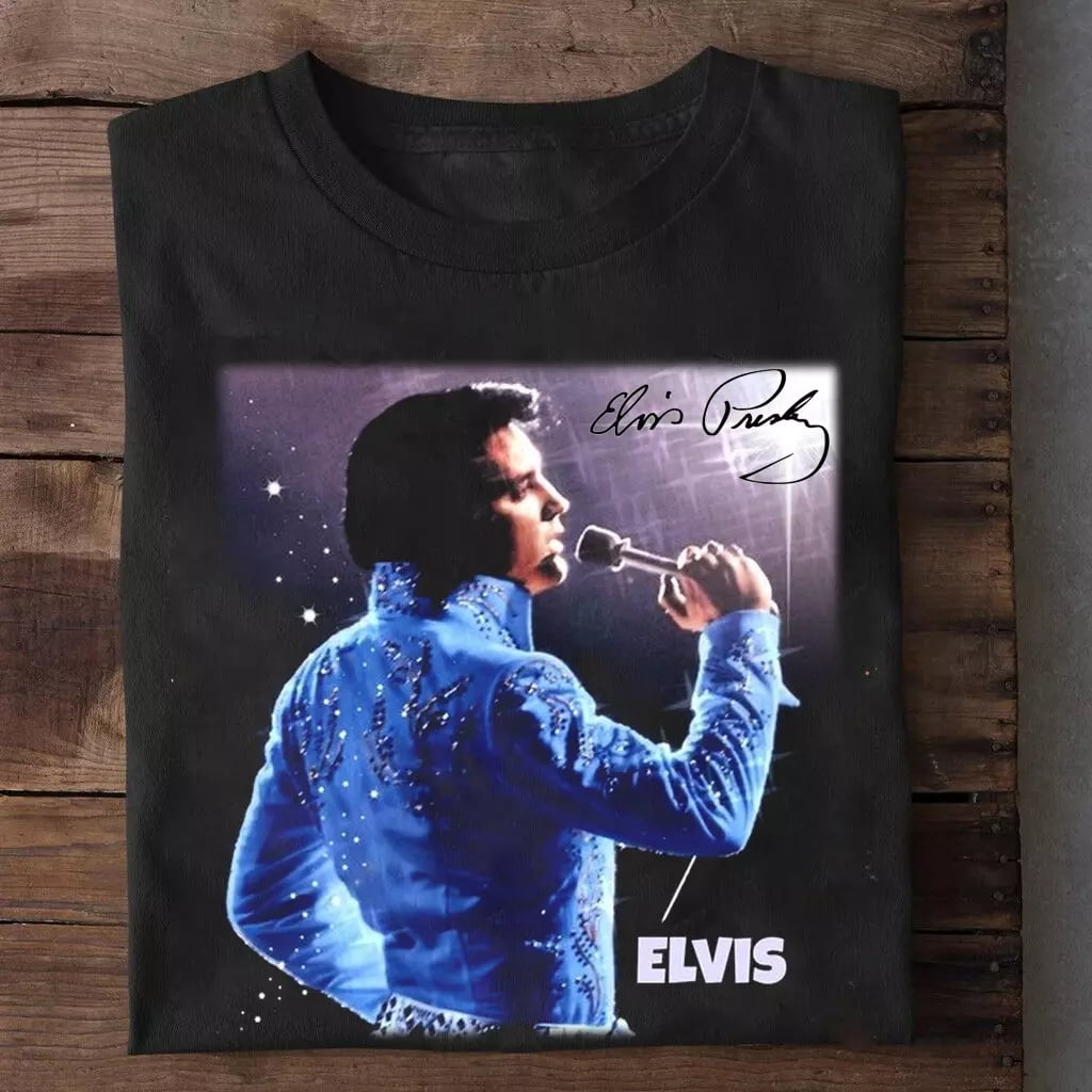 Rar3 3lv!s Pr3sl3y Signature Tee for Fans, Retro Music Gift Shirt ...