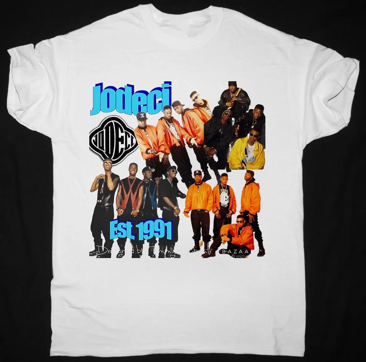 Rare 1991 Vintage RnB Inspired Retro Music Graphic White Cotton T-Shirt ...