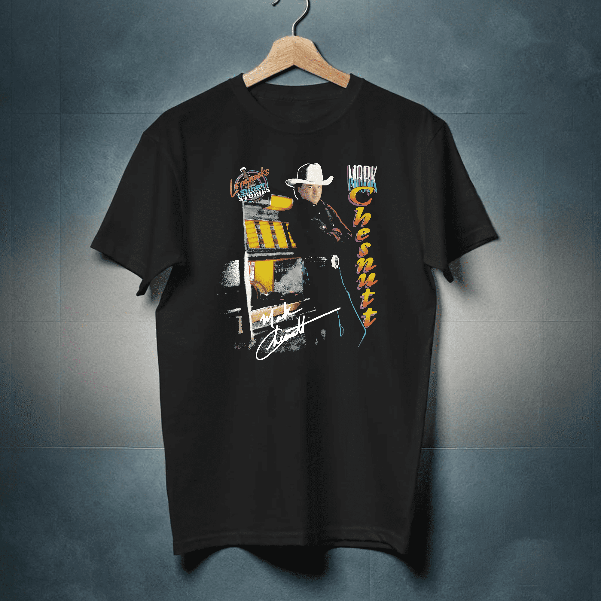 Rare 90s Vintage LONGNECK Tour Mark Chesnutt Shirt Classic Black ...