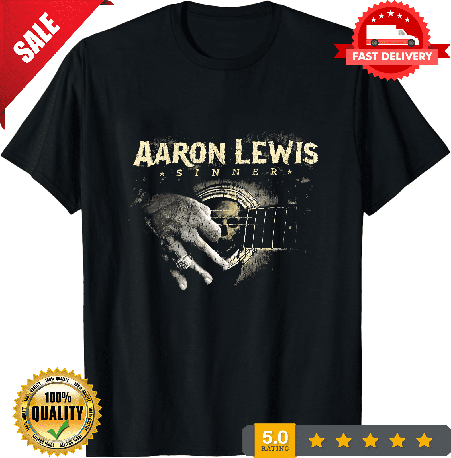 Rare Aaron Lewis Black Color 100% Cotton T-shirts Gift For fan, NEW ...