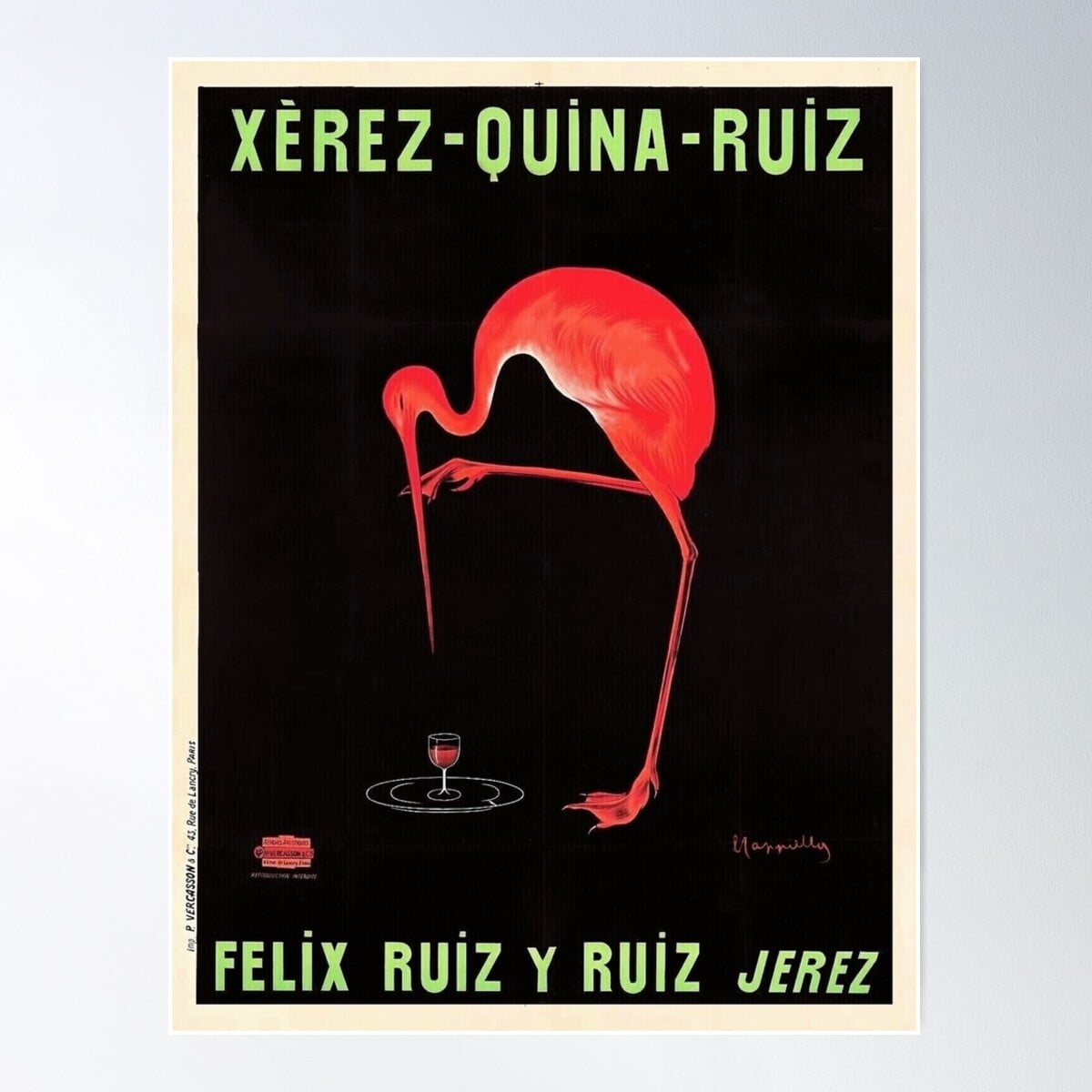 Rare Aperitif Orange Flamingo Xérez-Quina-Ruiz 1905 Liquor Alcoholic ...