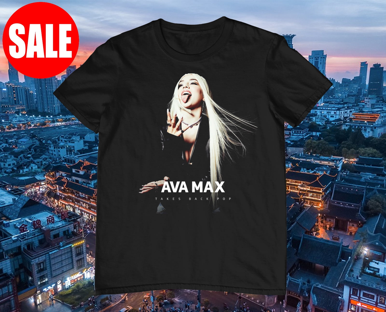 Rare! Ava Max Taking Back Pop Heavy Cotton Black All Size For Men Shirt ...