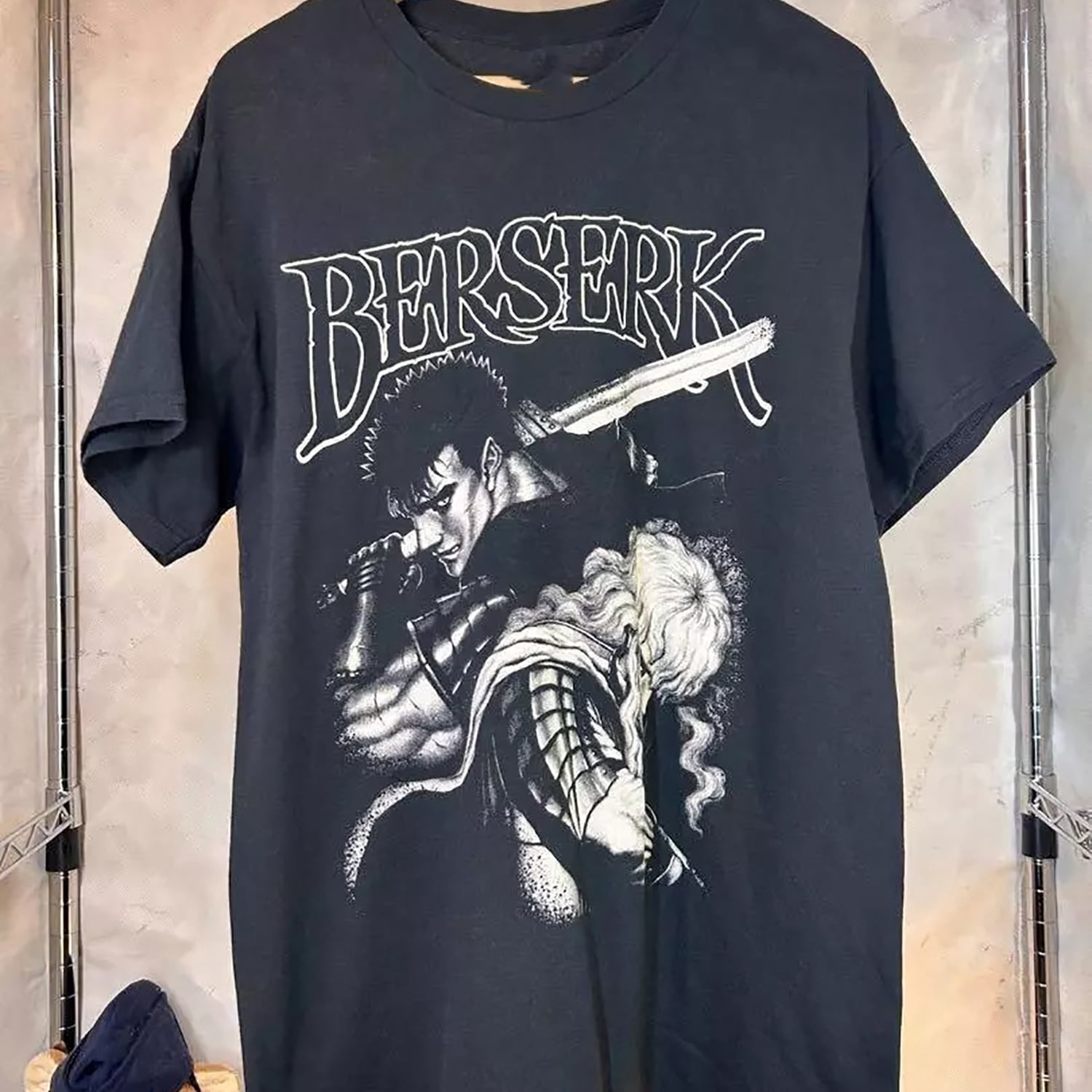 Rare Berserk Guts Manga Character T-Shirt basic black Remake NH13994 ...