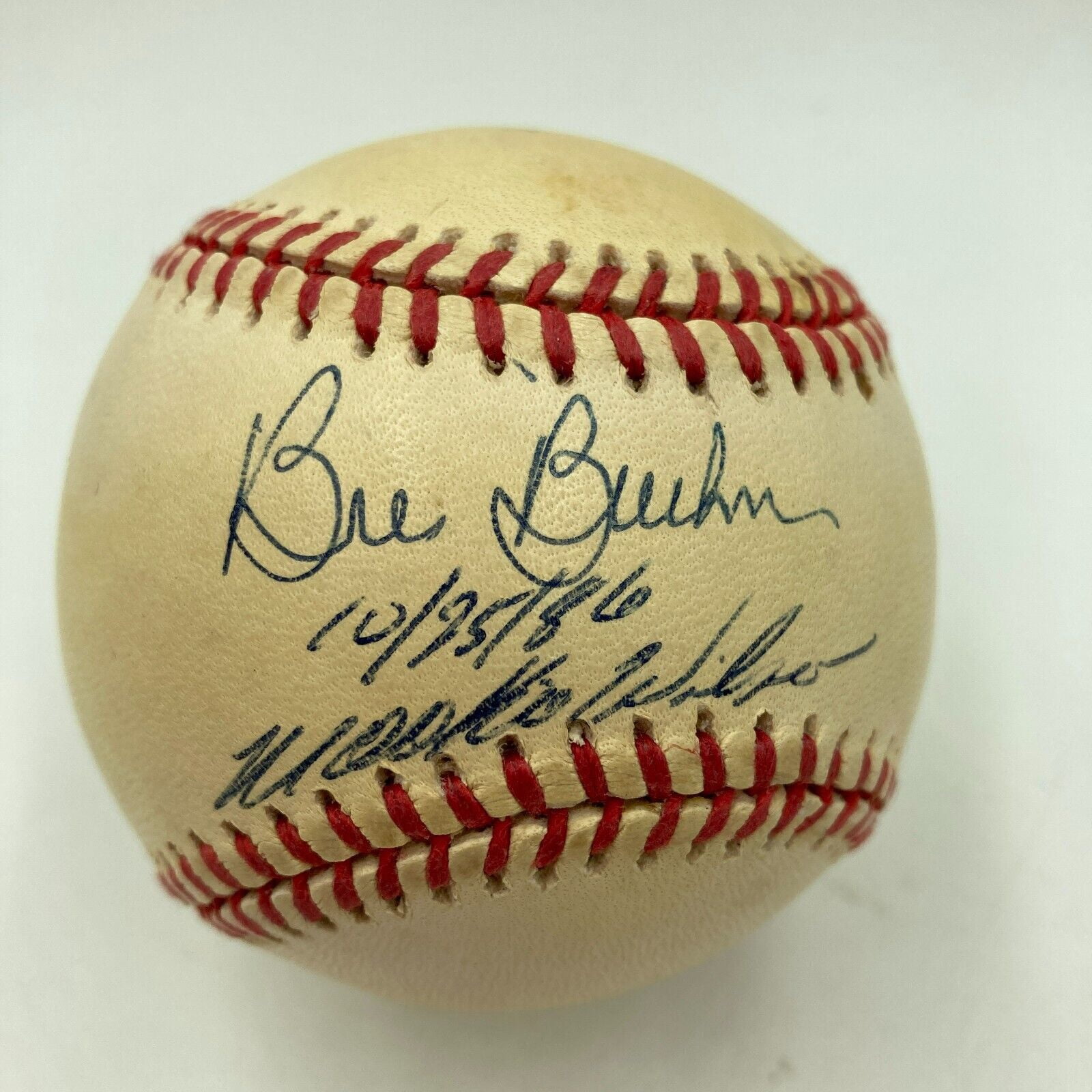 Rare Bill Buckner Mookie Wilson Signed 1986 World Series Baseball PSA ...