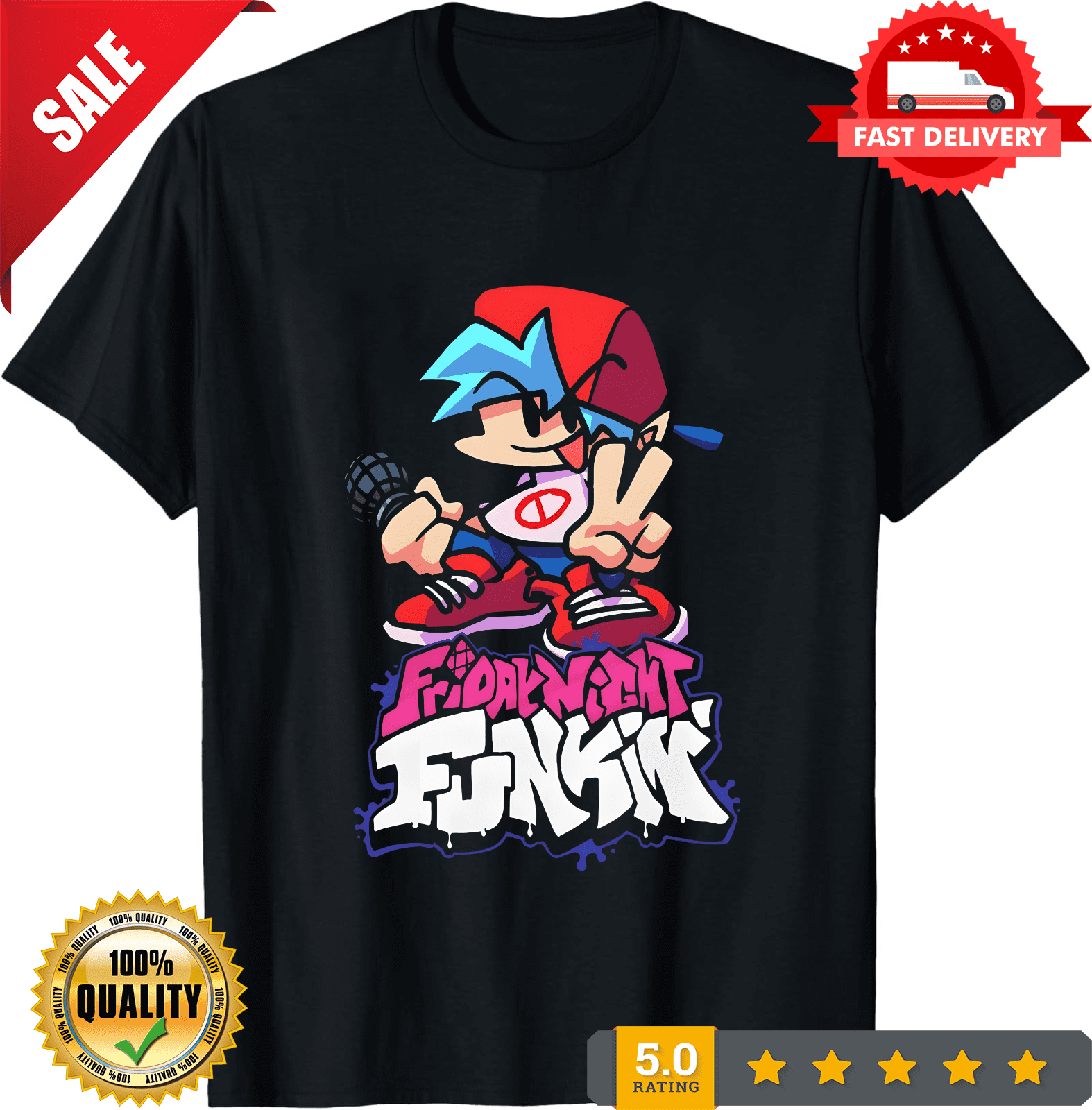 Rare Boyfriend Friday Night Funkin Fnf Unisex Softstyle T-Shirt ...