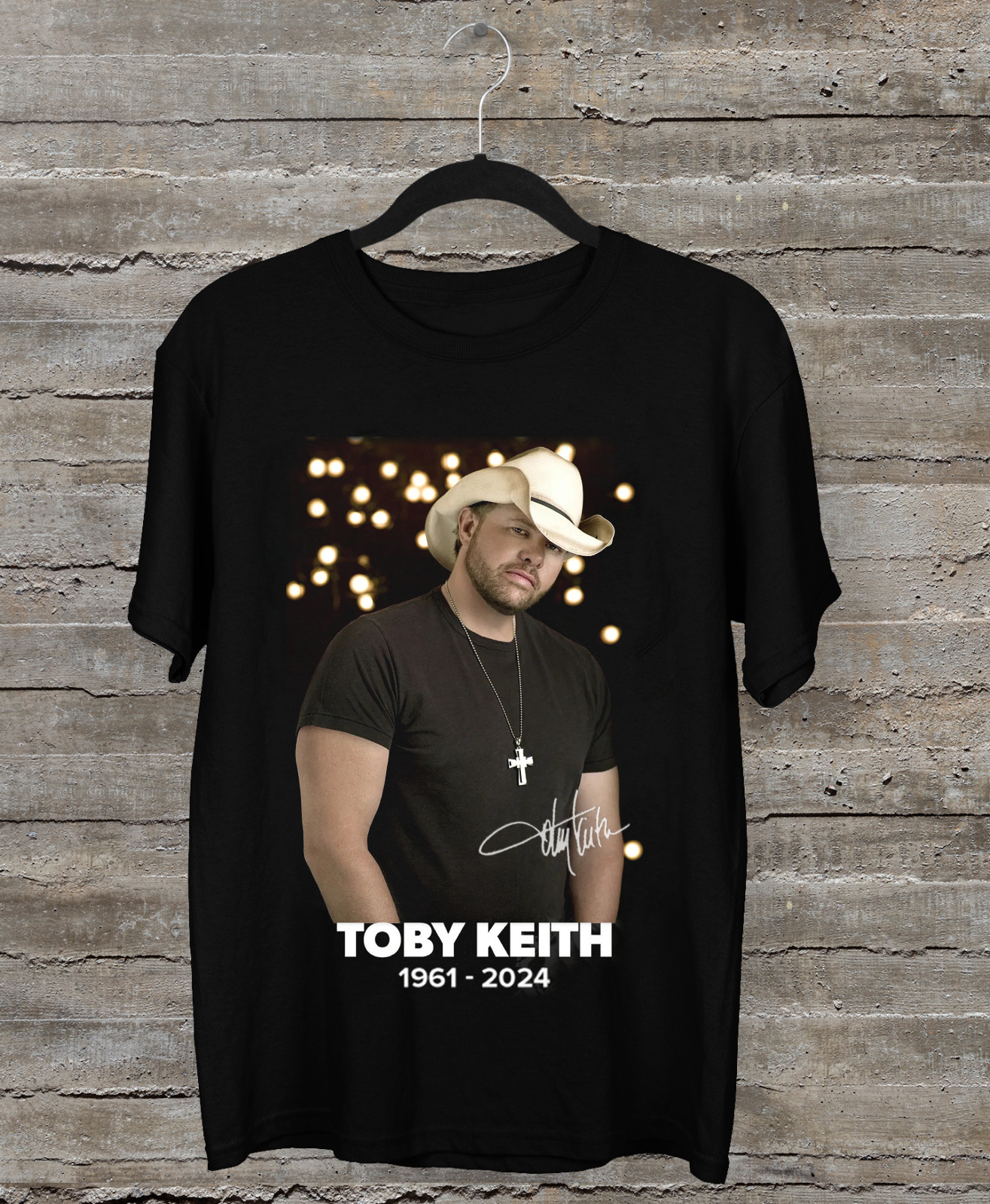 Rare Collection Toby Keith 1961-2024 Black All Size Gift For Fans Shirt ...