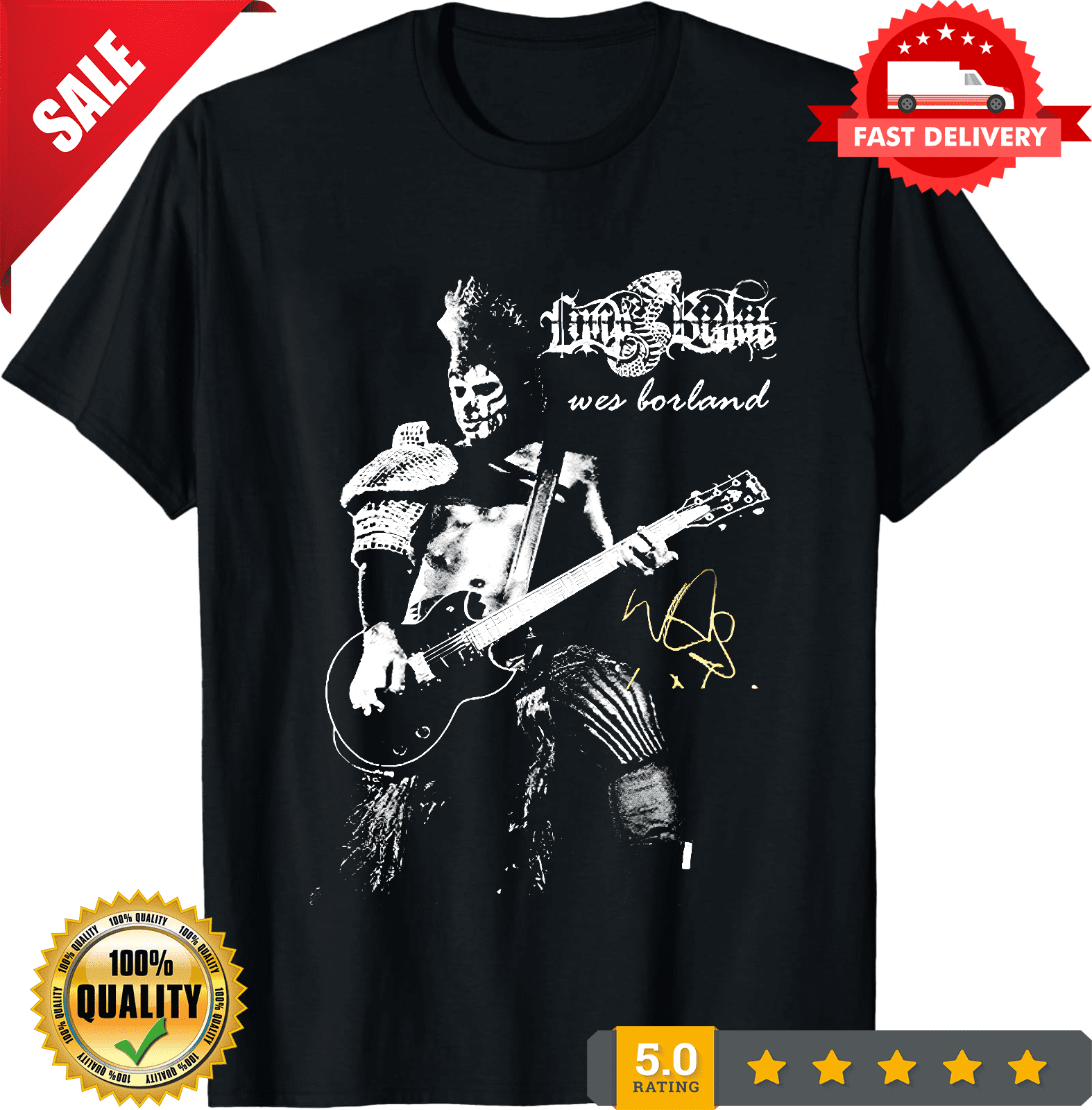 Rare Collection Wes Borland Music Gift For Fan Full Size Unisex Black T-Shirt S2821, LIMITED ...