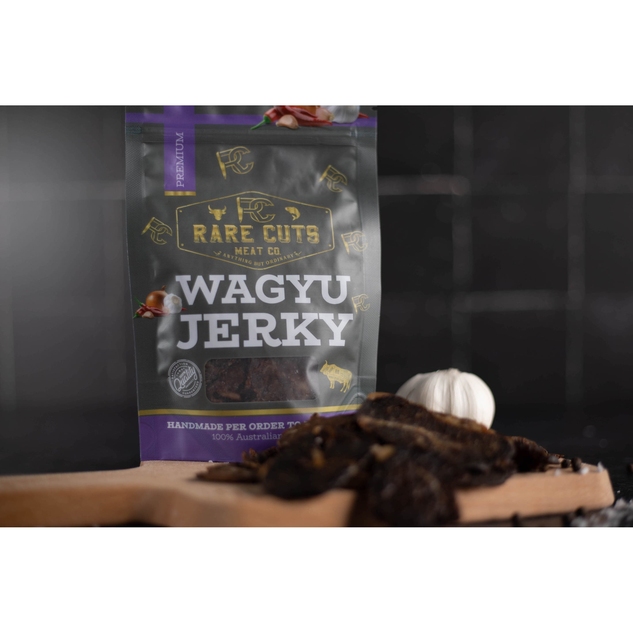 Rare Cuts Meat Co Australian Wagyu Jerky - Teriyaki, 12 Oz - Walmart.com