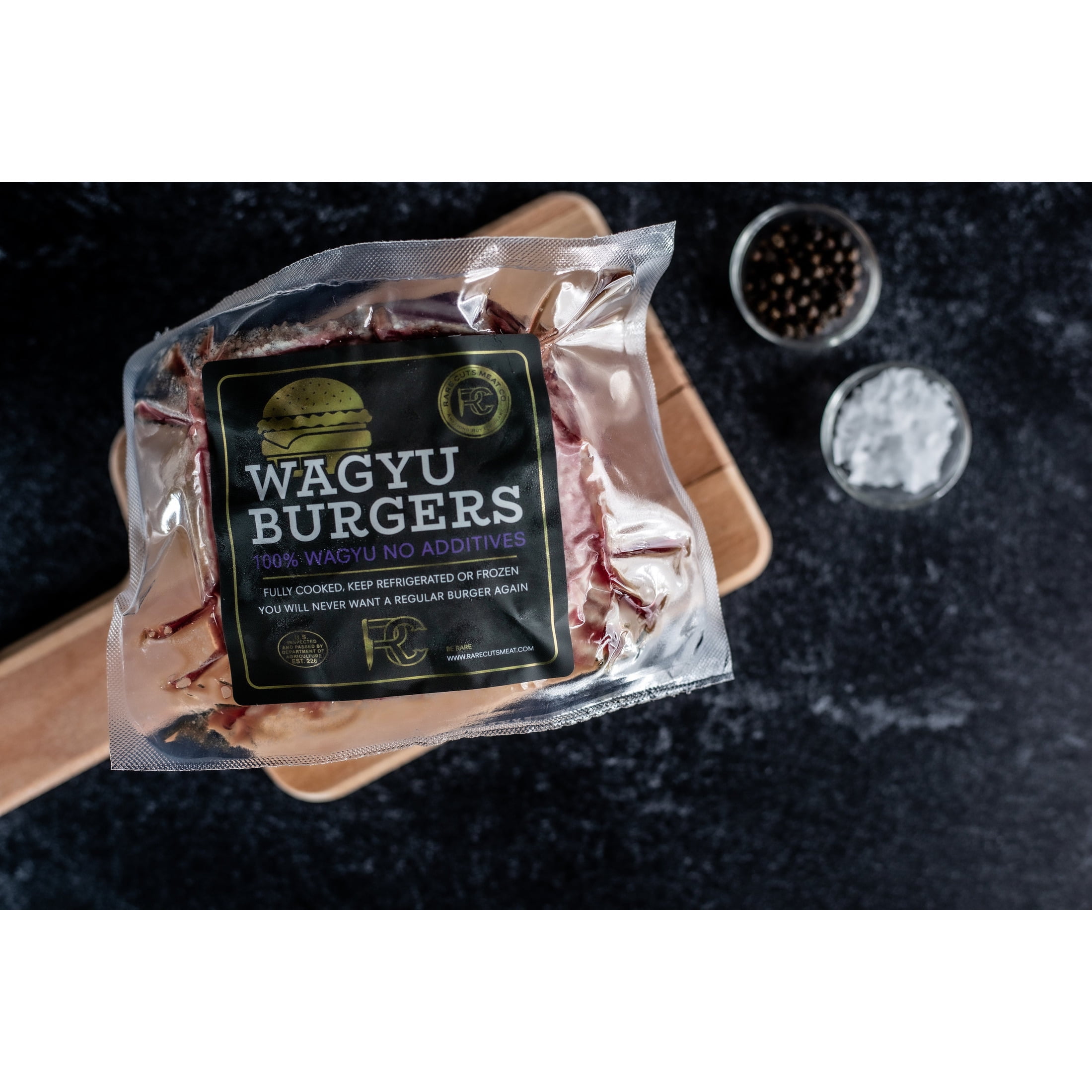 Rare Cuts Meat Co Wagyu Burgers - 4 Pack - Walmart.com