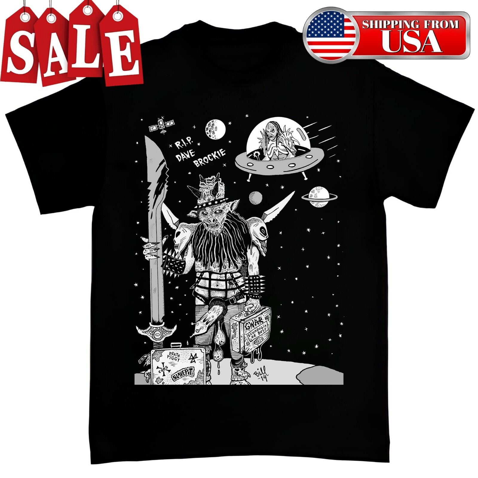 Rare Dave Brockie Men Black All Size BL1.01 - Walmart.com