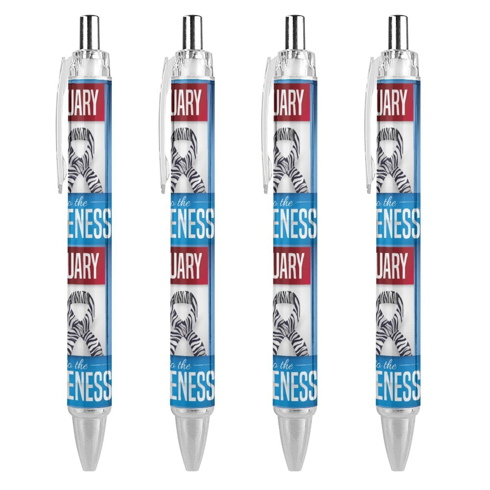 Rare Disease Awareness Day Zebra Ribbon Ballpoint Pen Retractable Pens ...