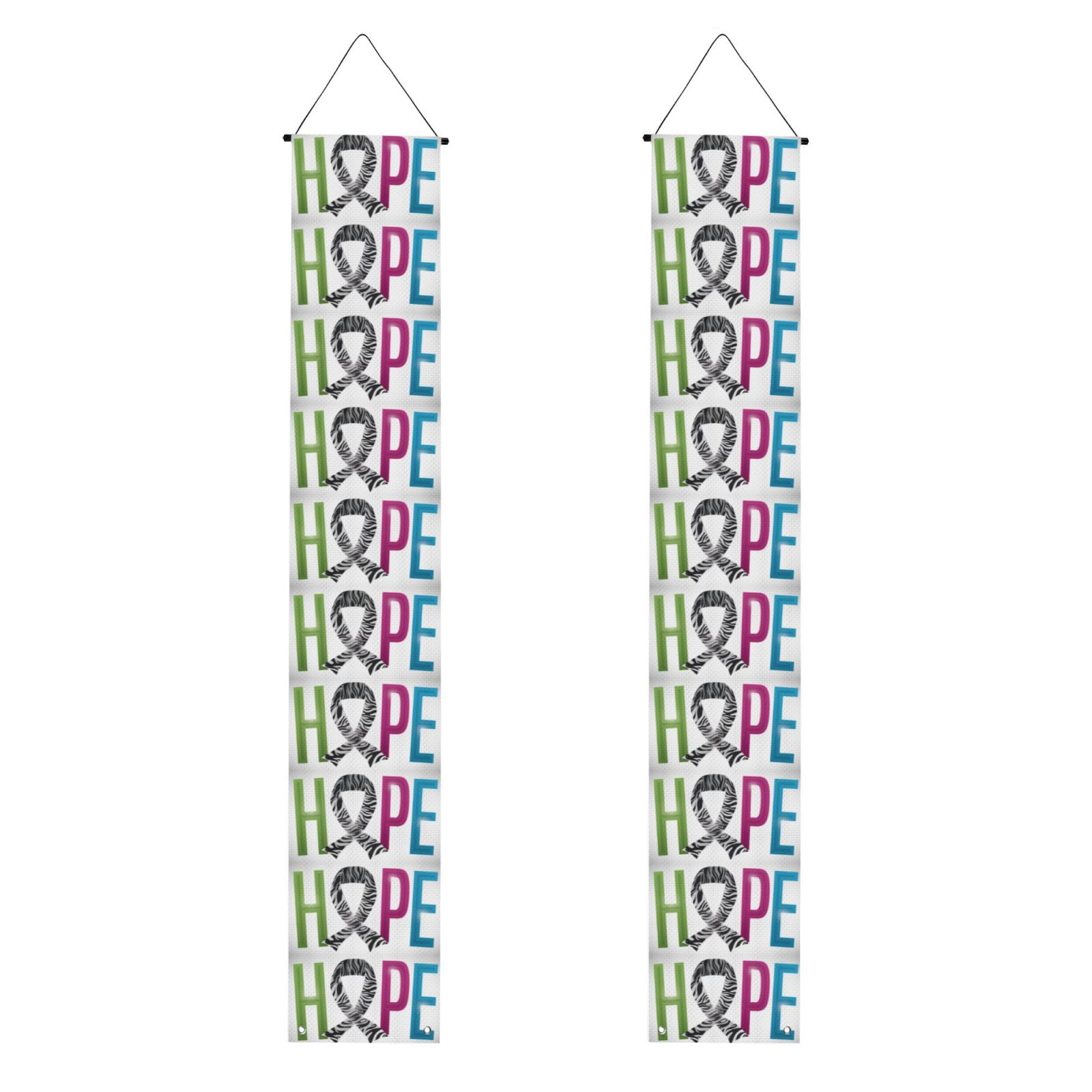 Rare Disease Awareness Day Zebra Ribbon Door Banner Decor Porch Banner ...