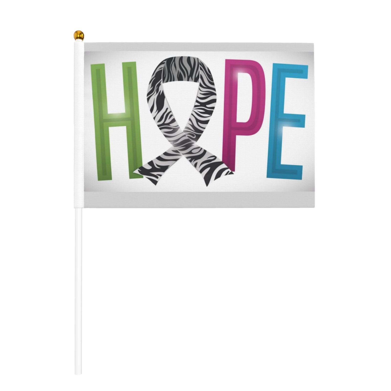 Rare Disease Awareness Day Zebra Ribbon Flag Small Mini Hand Held Flags ...