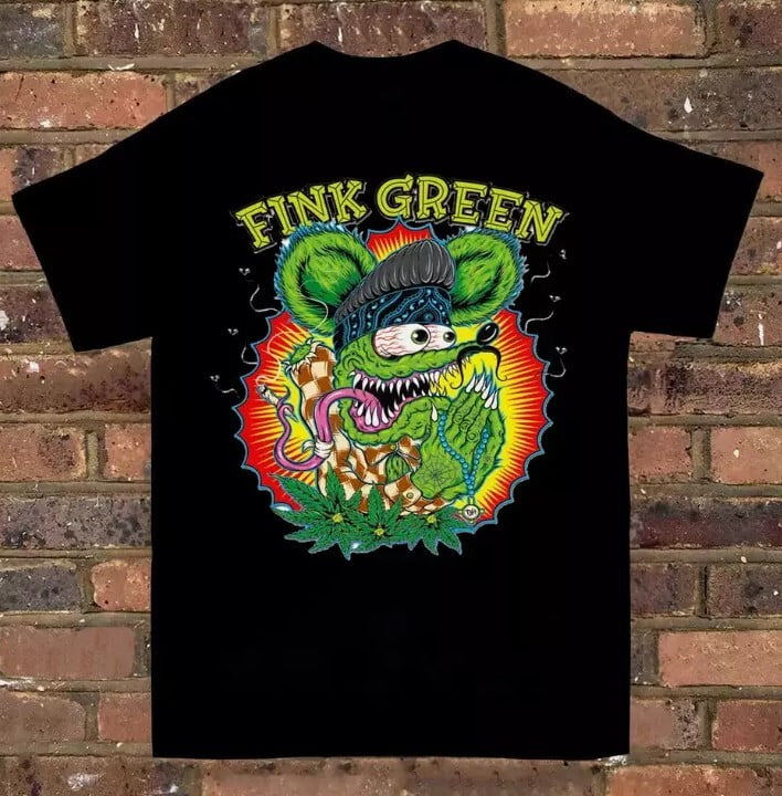 Rare Ed Roth Rat Fink Green Funny Short Sleeve Black All Size T-Shirt ...
