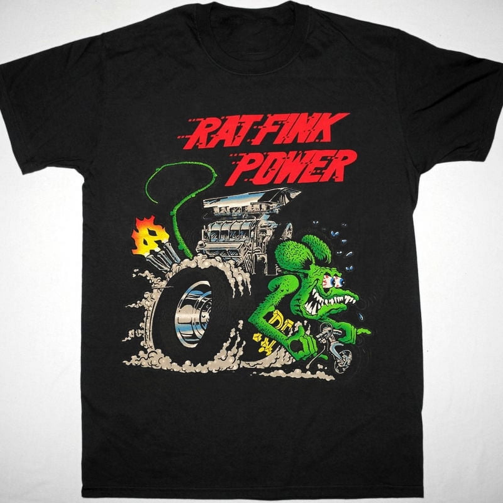 Rare Ed Roth Rat Fink Power Short Sleeve Black All Size Unisex T-Shirt ...