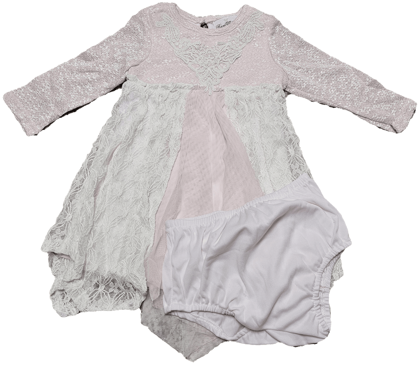 Rare Editions Baby Girls 24 Months Sweater-Knit/Lace Fit-And-Flare ...