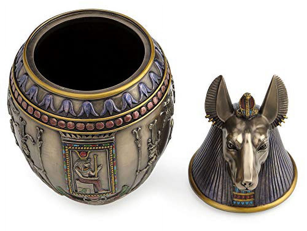 Rare Egyptian Anubis Dog Memorial Urn Canopic Jar - Walmart.com
