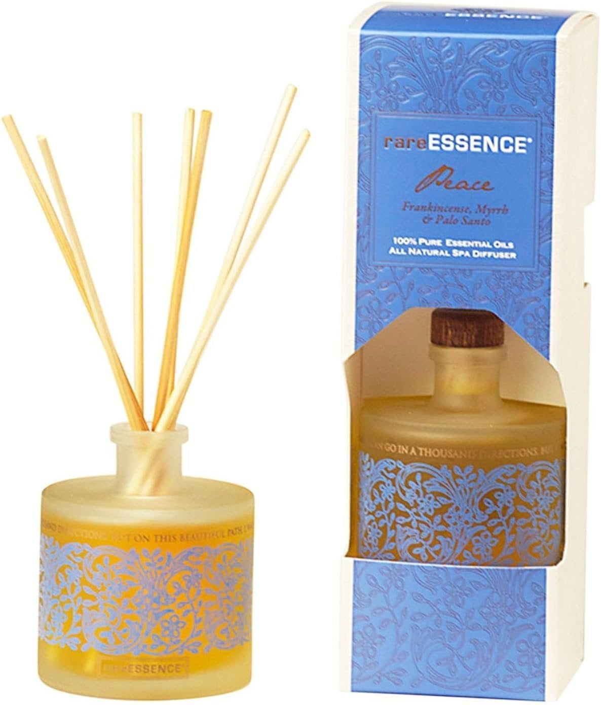 rare ESSENCE Aromatherapy Reed Diffuser, PEACE, 100% Pure Essential Oil ...