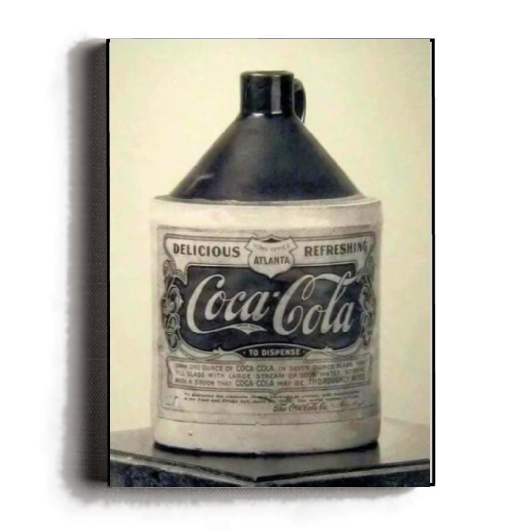 Rare Framed 1894 First Coca-Cola Coke Bottle Vintage Photo. Jumbo Giclee Print - Walmart.com