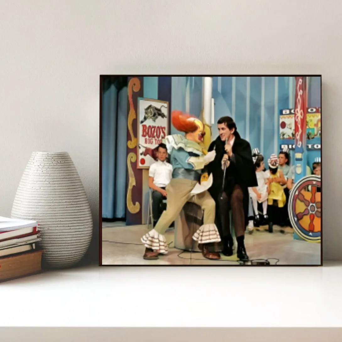 Rare Framed Dark Shadows Barnabas Collins Bozo The Clown Vintage Color ...