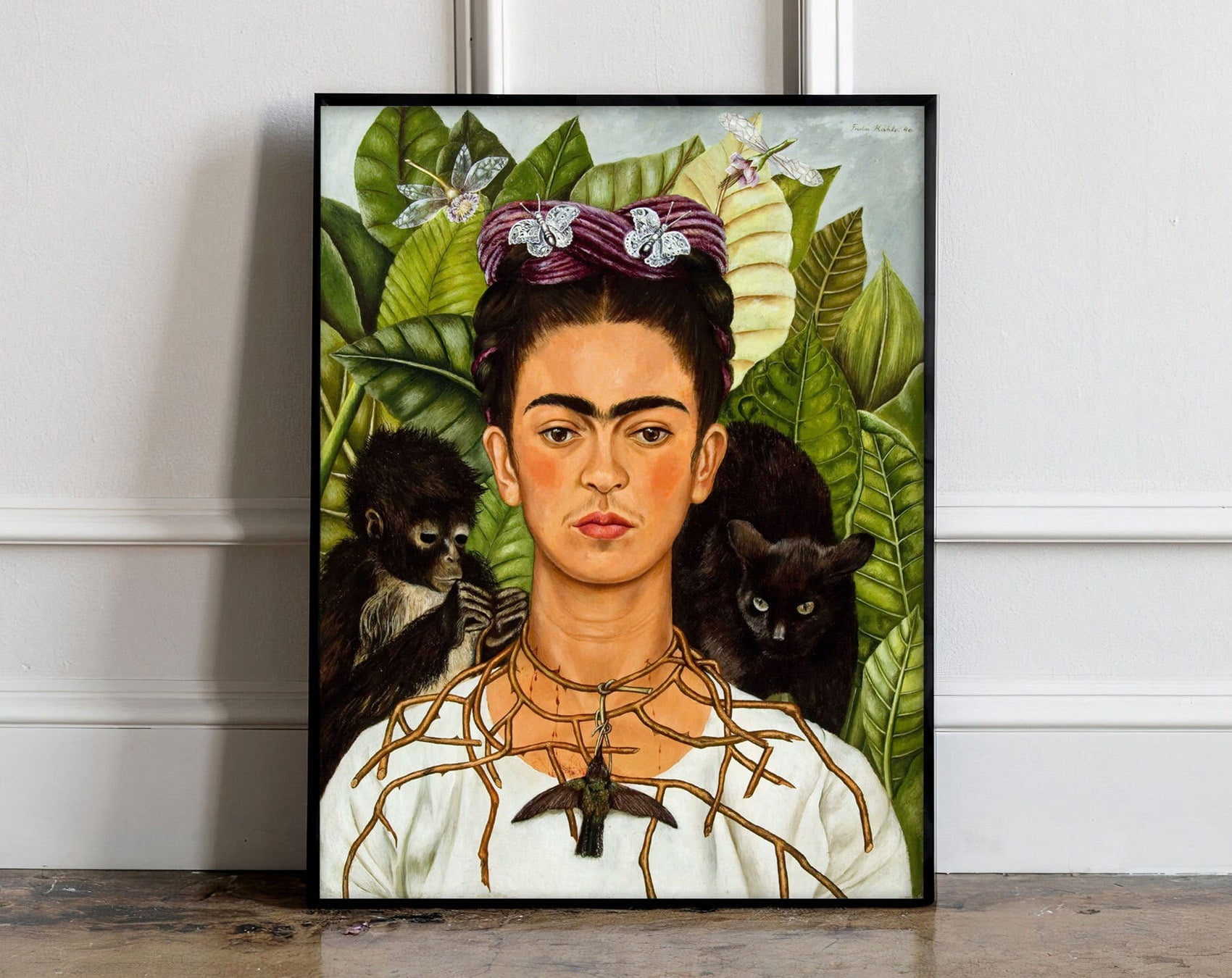 Rare Frida Kahlo Self-Portrait with Thorn Print, Vintage Frida Kahlo ...