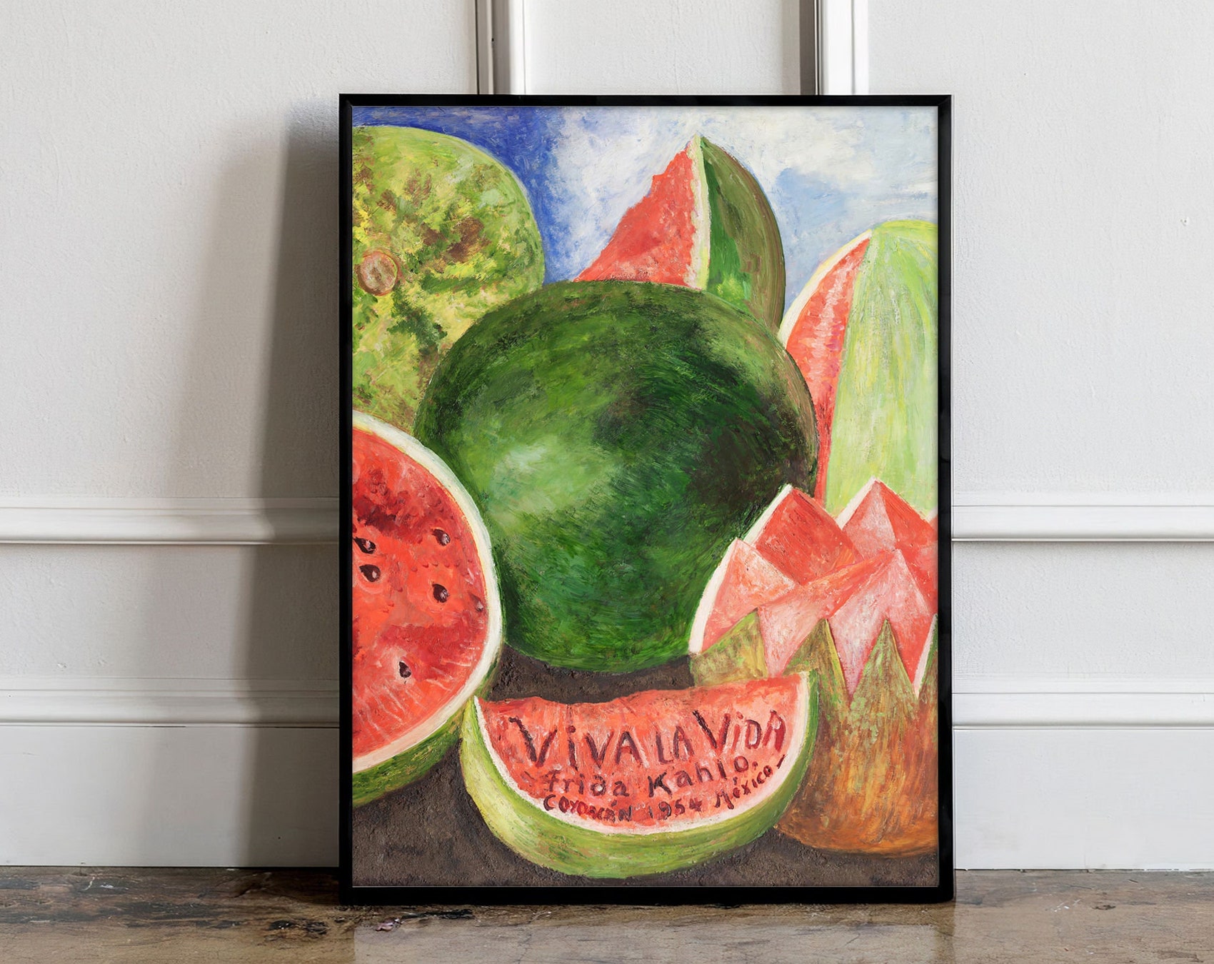 Rare Frida Kahlo Viva La Vida Print, Vintage Frida Kahlo Print, Frida ...