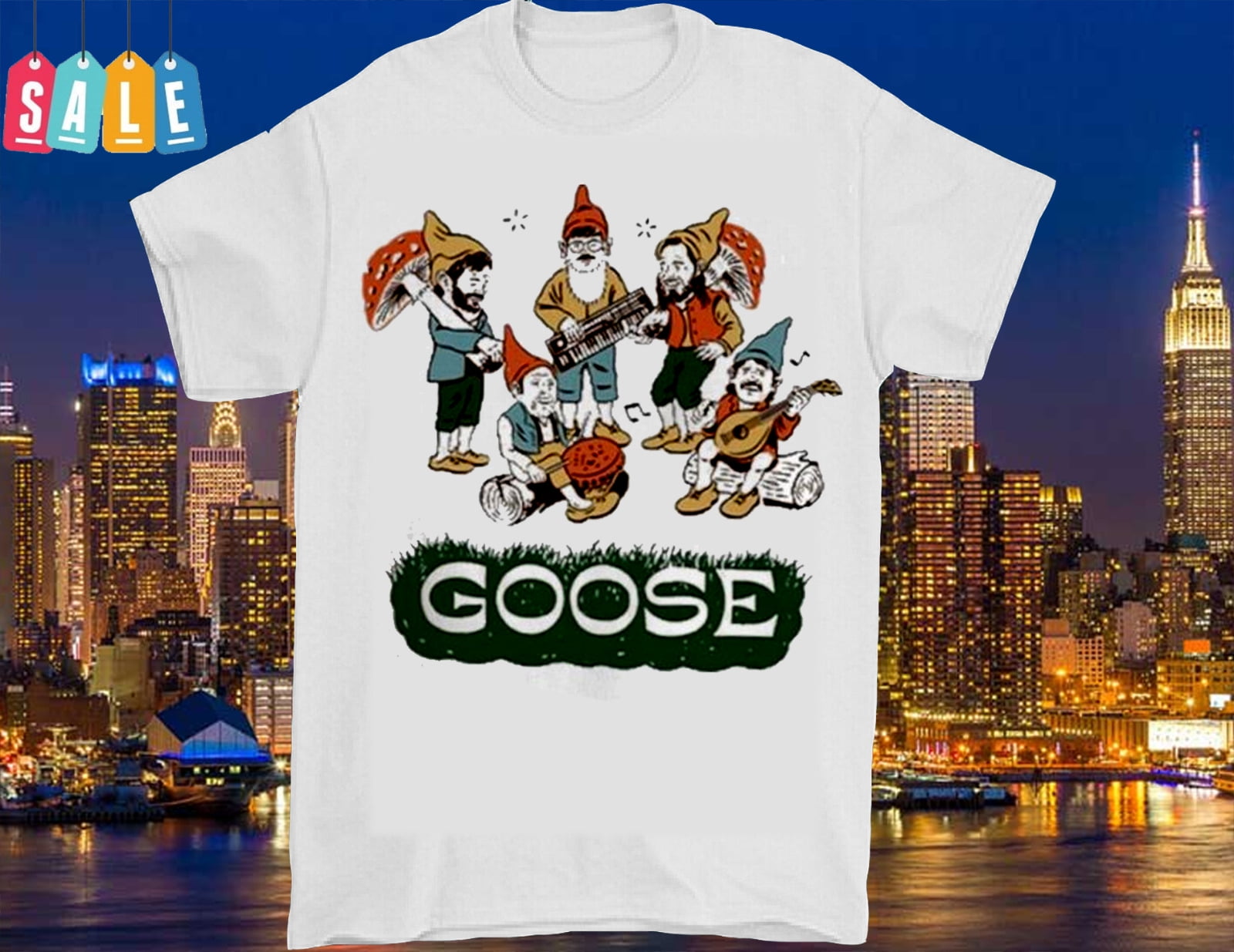 Rare Goose the band summer tour 2022 White Unisex T Shirt All Size "White Band T-Shirts for Men ...