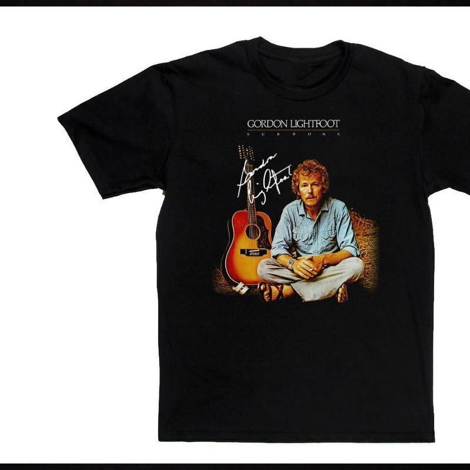 Rare Gordon Lightfoot Sundown R.I.P Legend Signature Black All Size ...