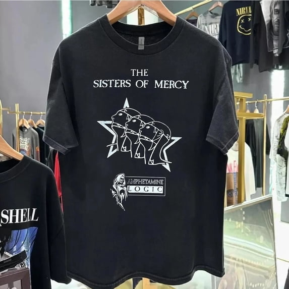 Rare Goth Rock Band 90s Retro Style Black T-Shirt - Walmart.com