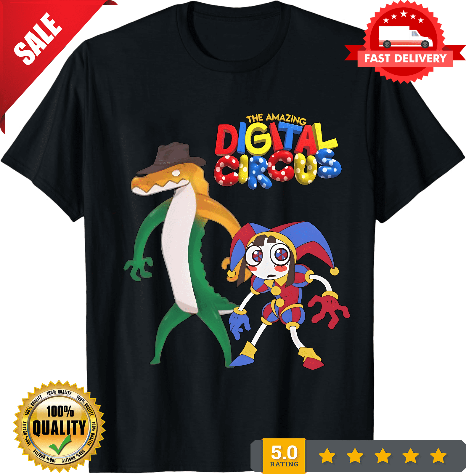 Rare Gummigoo Pomni The Amazing Digital Circus Unisex Softstyle T-Shirt ...