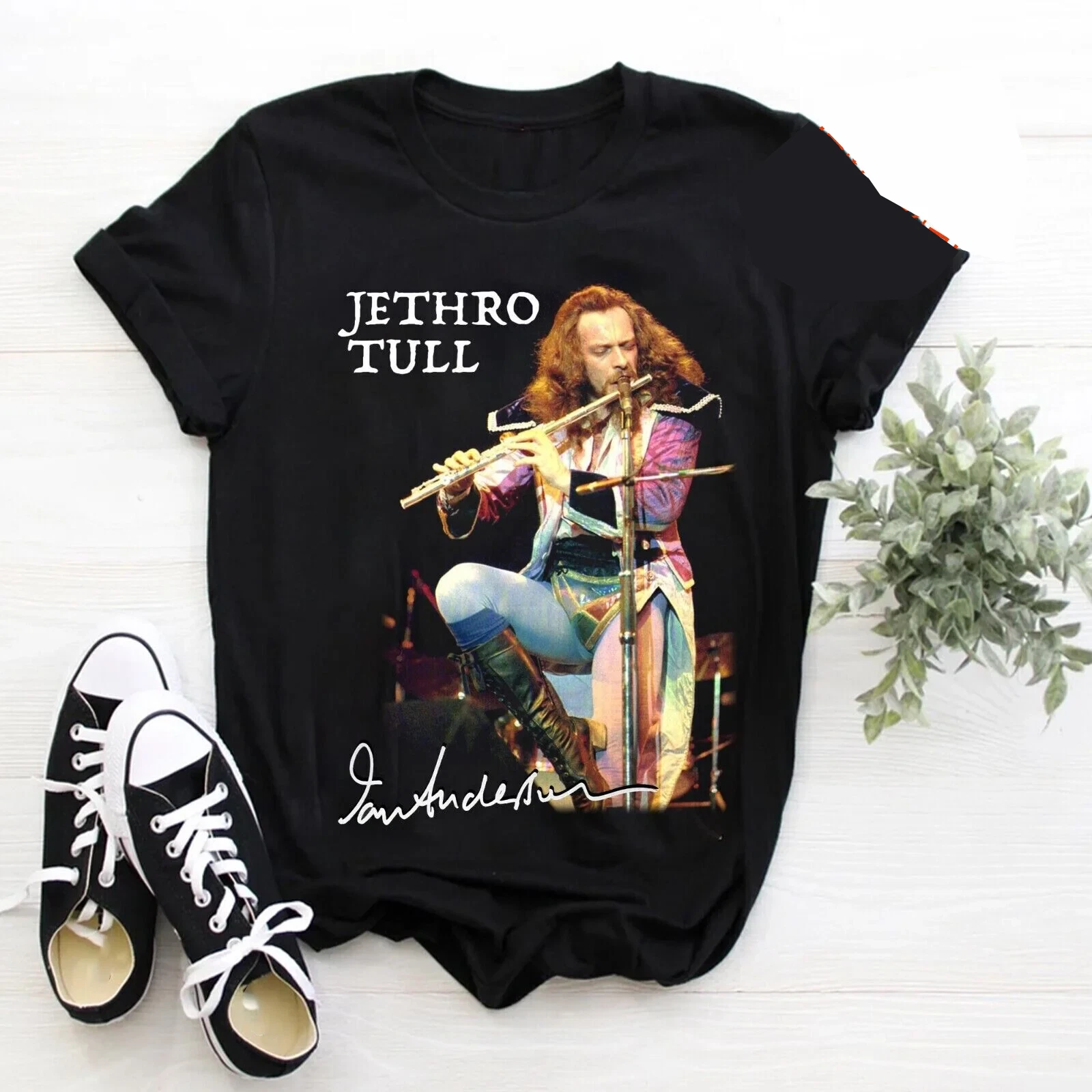 Rare Jethro Tull Live Ian Anderson T-Shirt Cotton IM0267 - Walmart.com