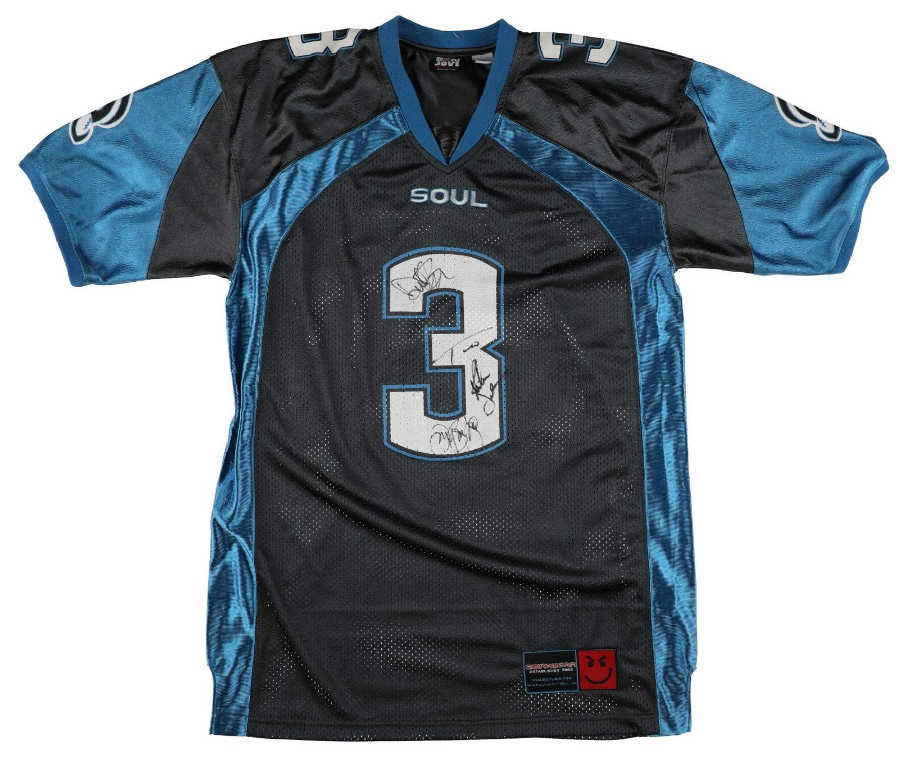 Rare Jon Bon Jovi Band Signed Philadelphia Soul Football Jersey Beckett ...