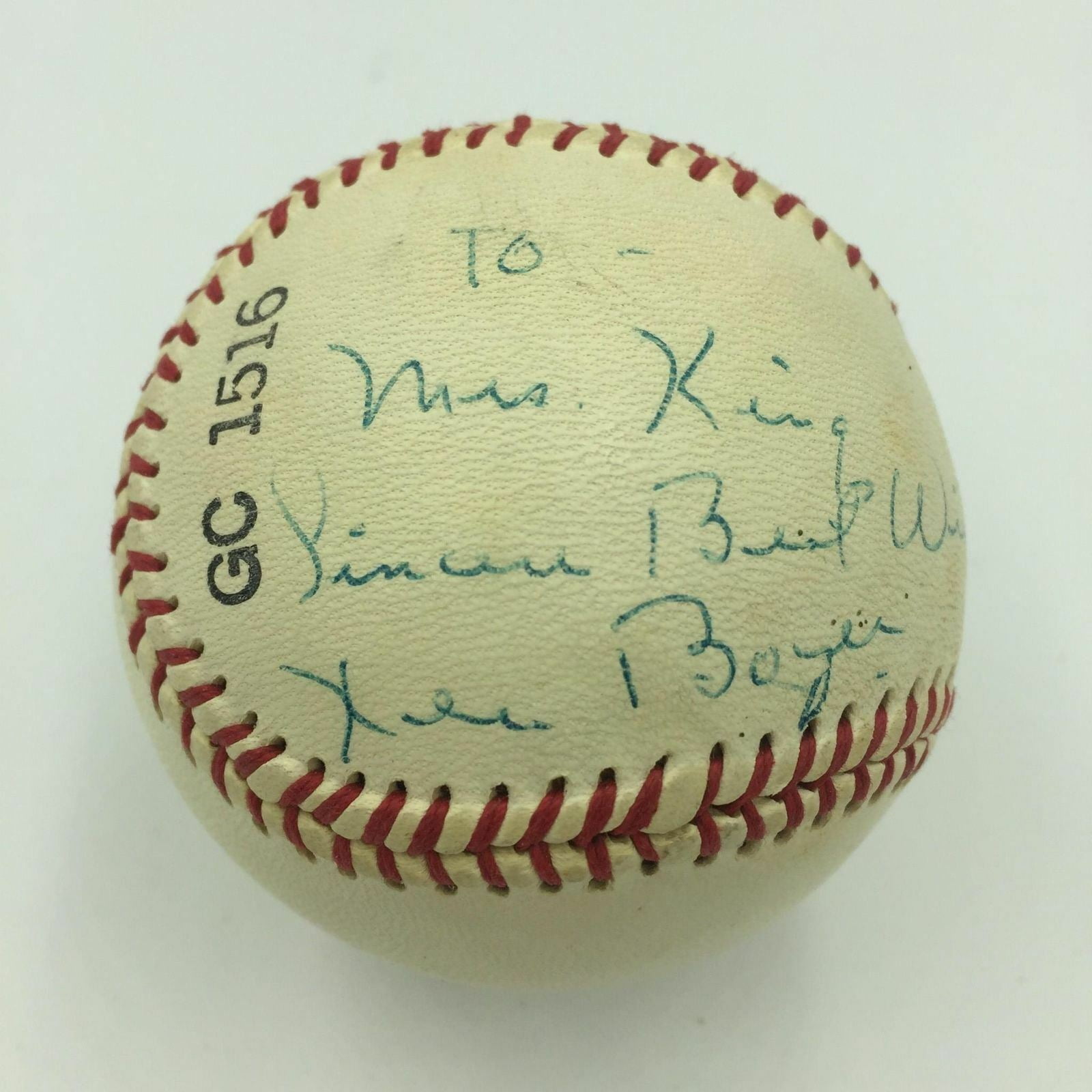 Rare Ken Boyer Signed Autographed Baseball With JSA COA St. Louis ...