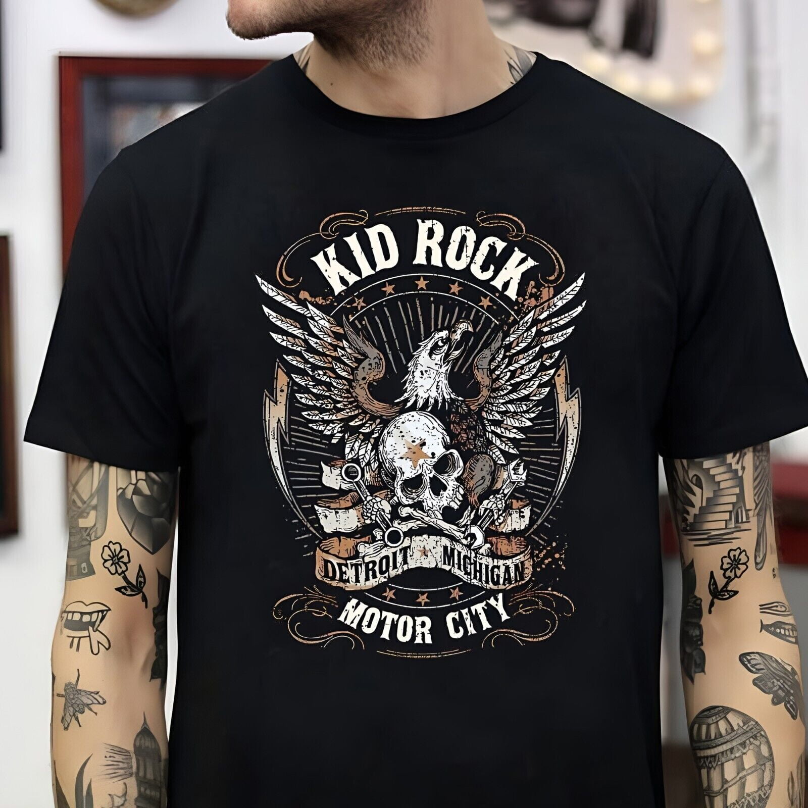 Rare Kid Rock Singer T-Shirt New Men Tee - Walmart.com