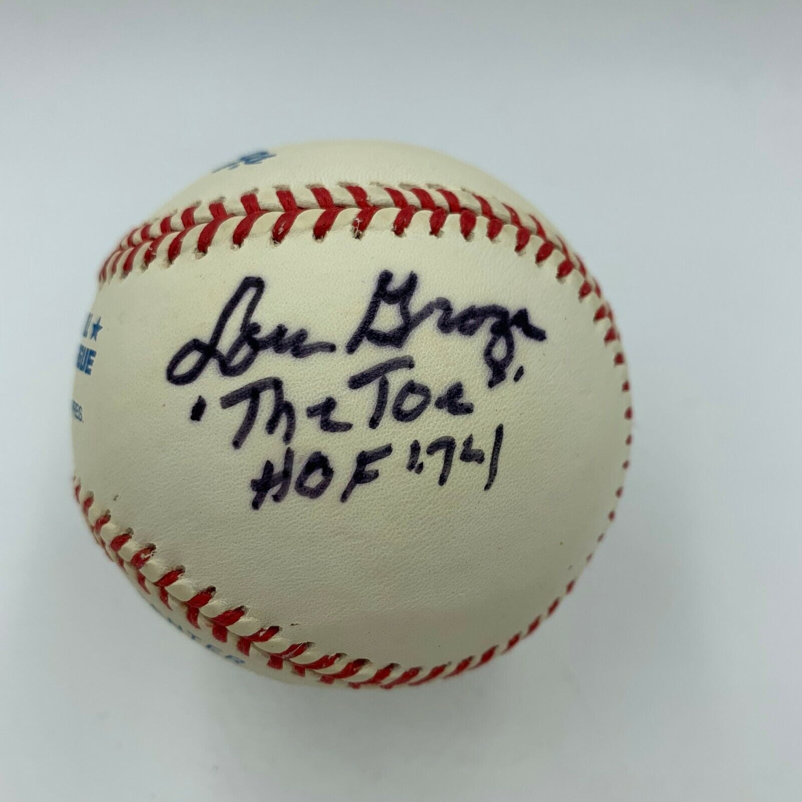 Rare Lou Groza "The Toe" Hall Of Fame 1974 Signed Baseball With JSA COA ...