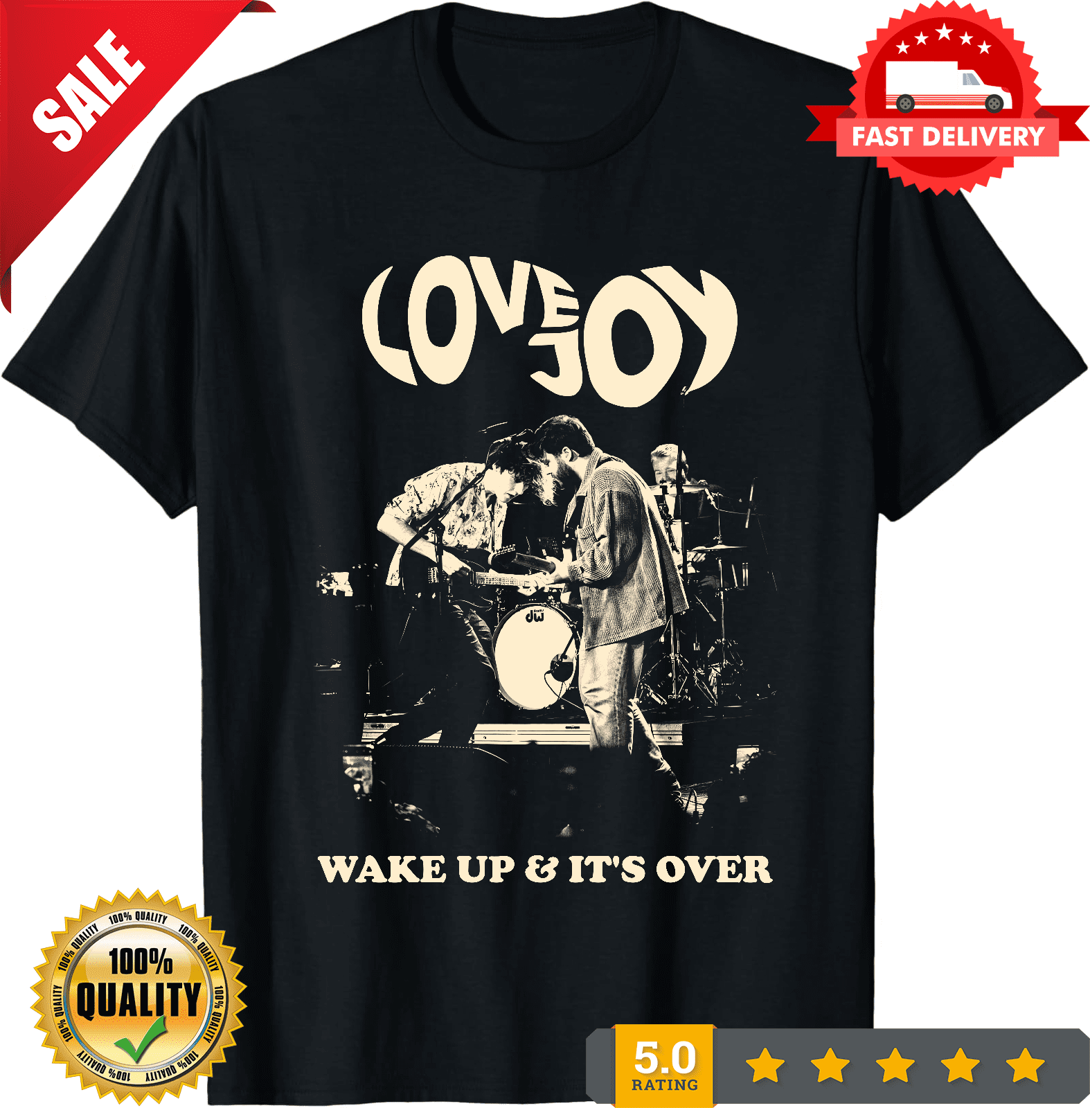 Rare Lovejoy band - Wake up its Over music Album Short Sleeve Unisex T ...