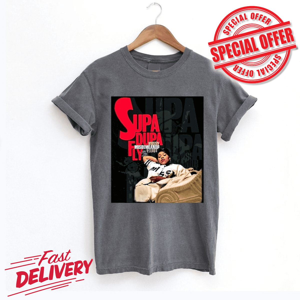 Rare Missyz Elliotti Rapper Supe Dupe Fly Unisex T-Shirt Music Tour ...