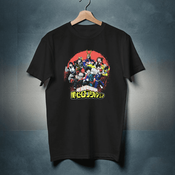 Rare My Hero Academia T-Shirt - Giant Class 1A Group in Red Circle - Walmart.com