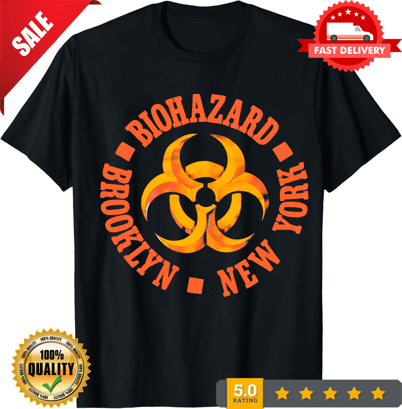 Rare NEW Biohazard Band Logo Short Sleeve Black All Size Shirt AL85 ...