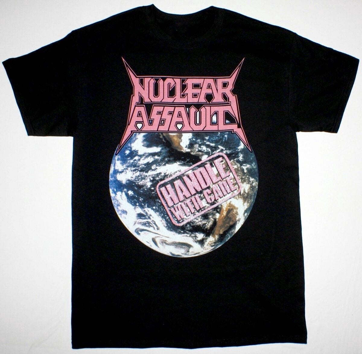 Rare NUCLEAR ASSAULT HANDLE WITH CARE Black T-shirt All Size Unisex ...