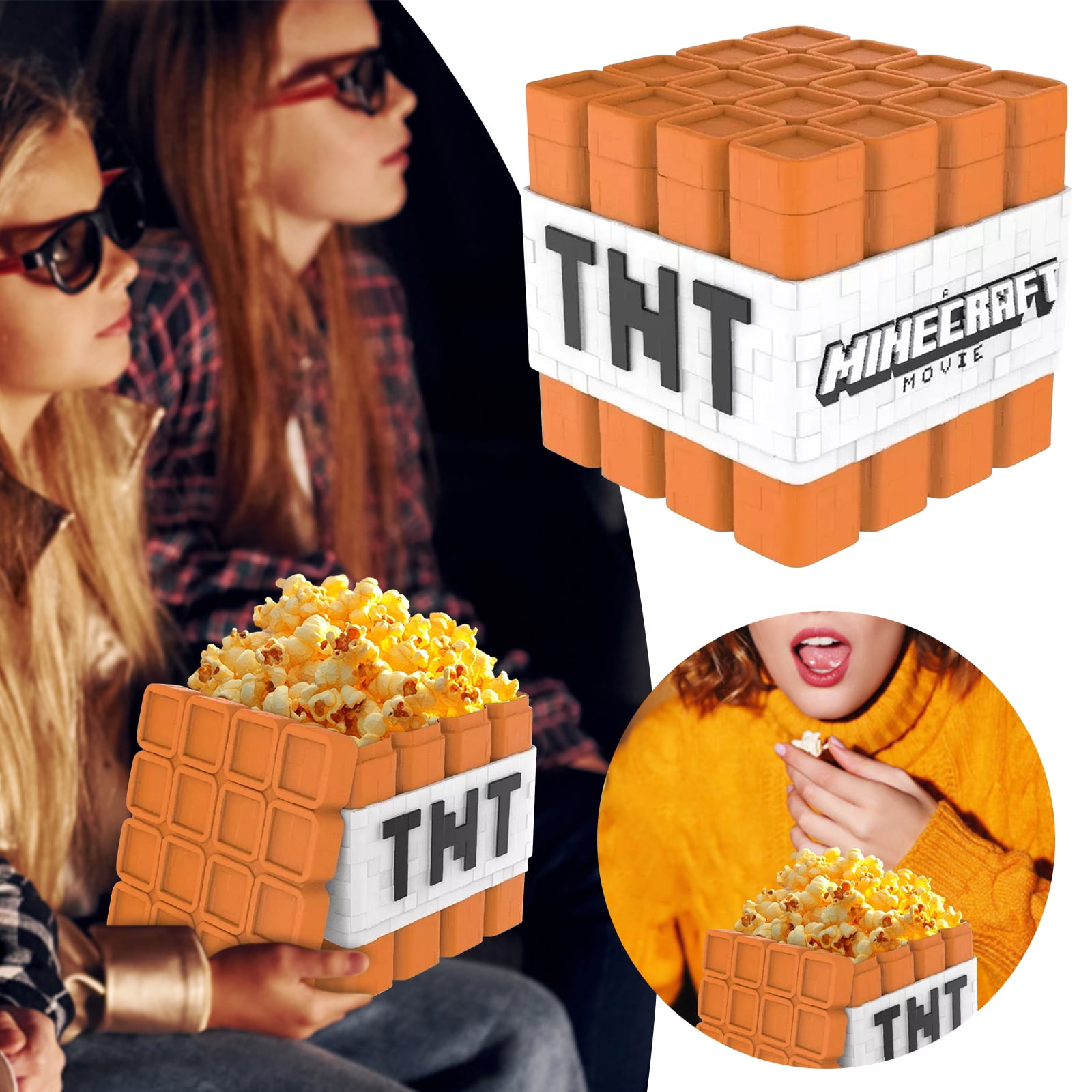 Rare New 2025 Minecraft Movie TNT Dynamite Popcorn Bucket Cinemark NEW ...